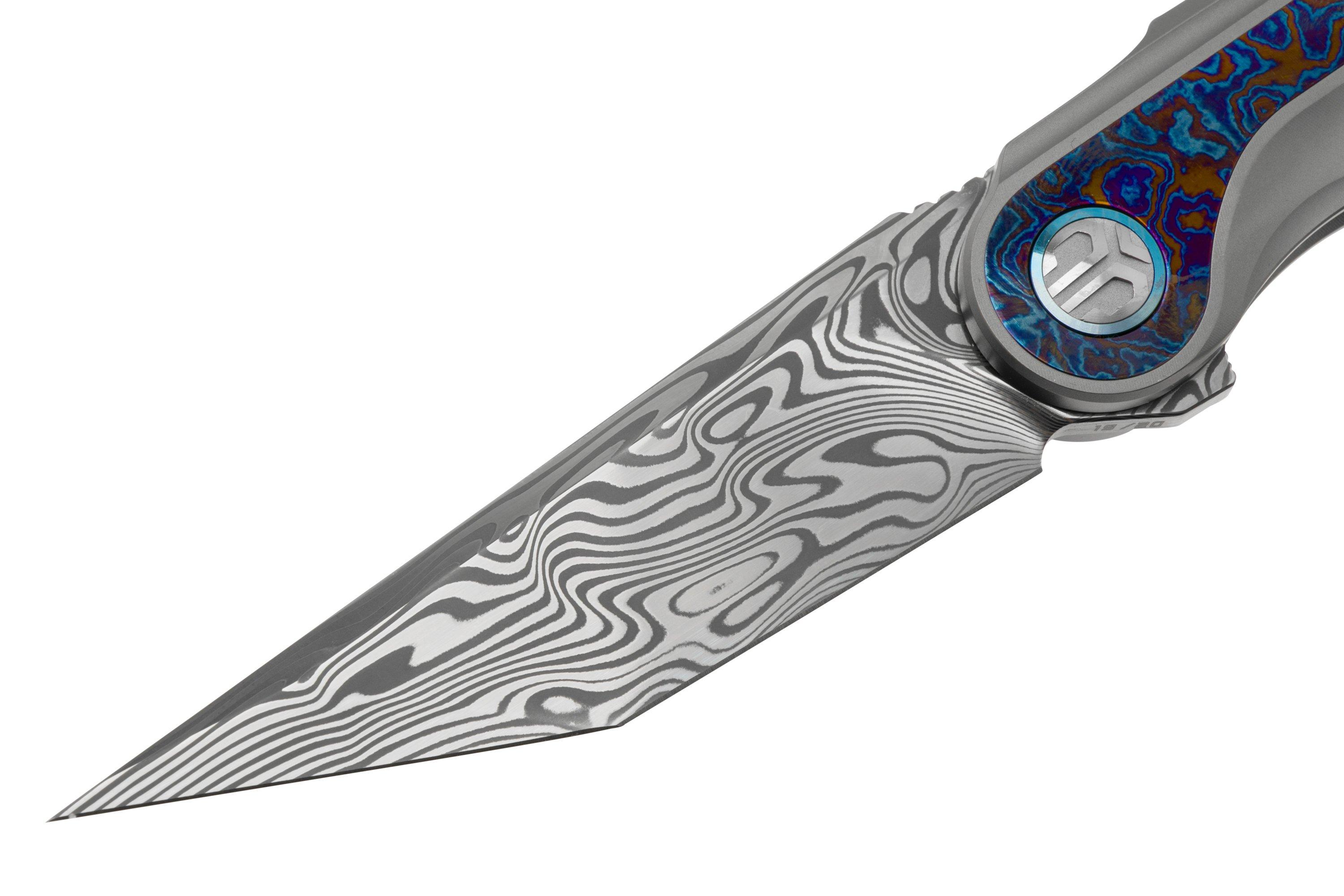 Bestech Blind Fury, BT2303G, Damasteel, Titanium, Timascus, zakmes ...