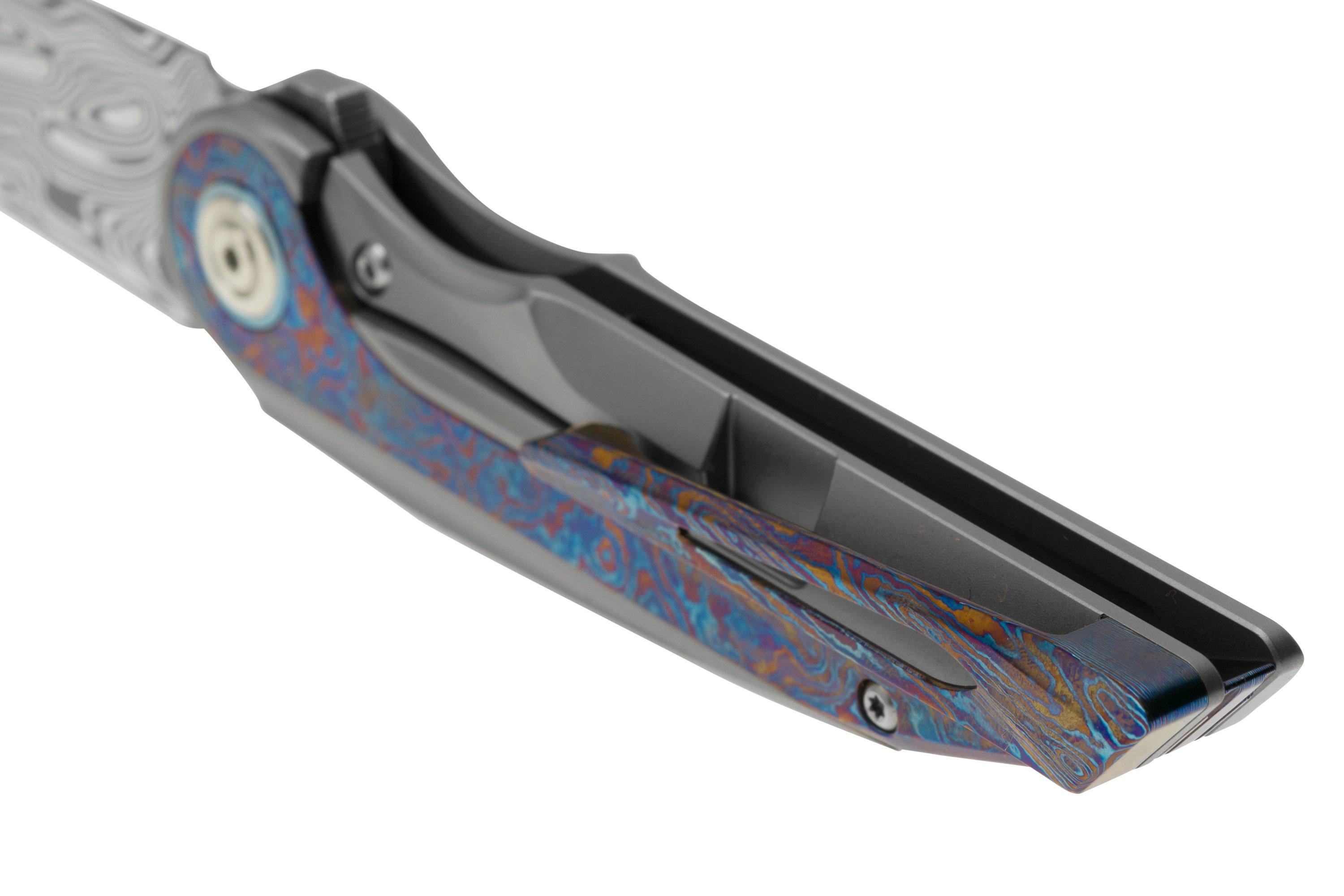 Bestech Blind Fury BT2303G, Damasteel, Titanium, Timascus, pocket knife ...