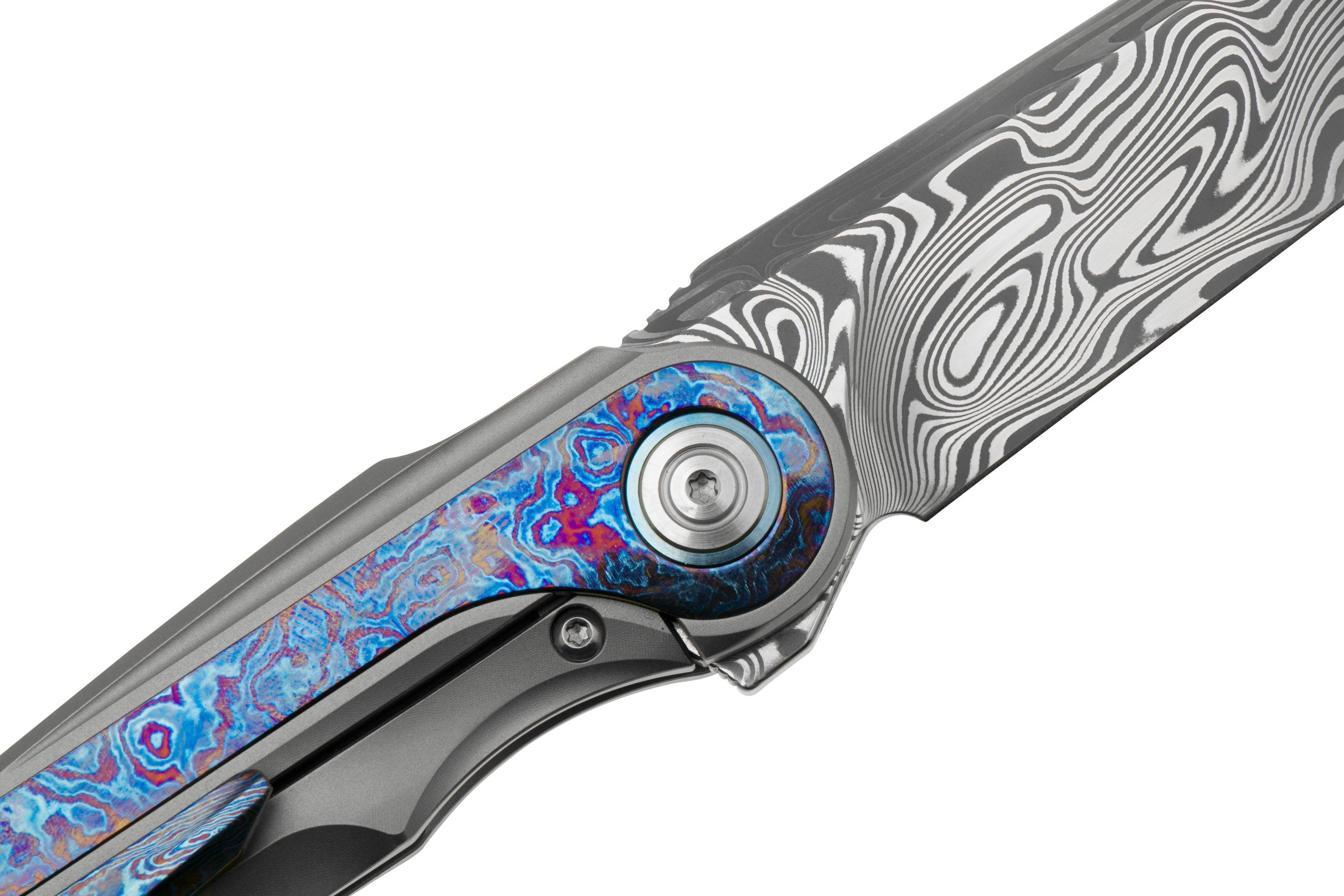 Bestech Blind Fury BT2303G, Damasteel, Titanium, Timascus, pocket knife ...