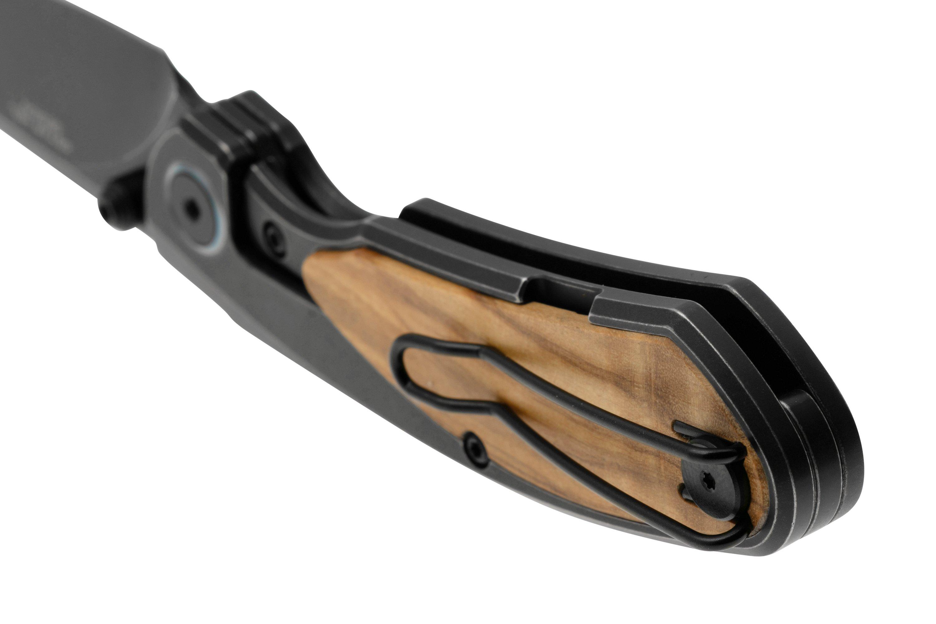 Bestech Lito BT2307C Black Titanium, Olive Wood pocket knife, Ostap Hel ...