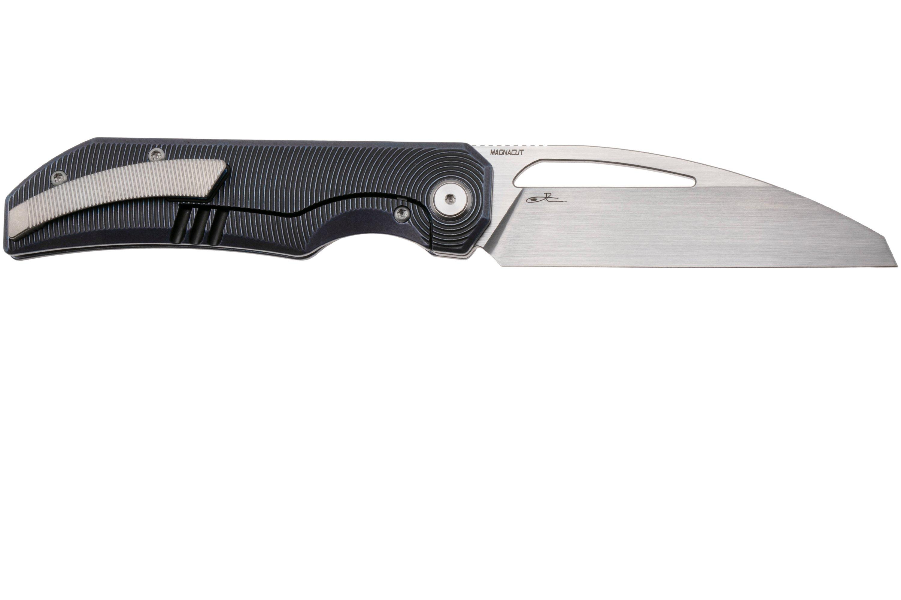 Bestech TAIPAN BT2503D Satin MagnaCut, Blue Titanium, pocket knife ...