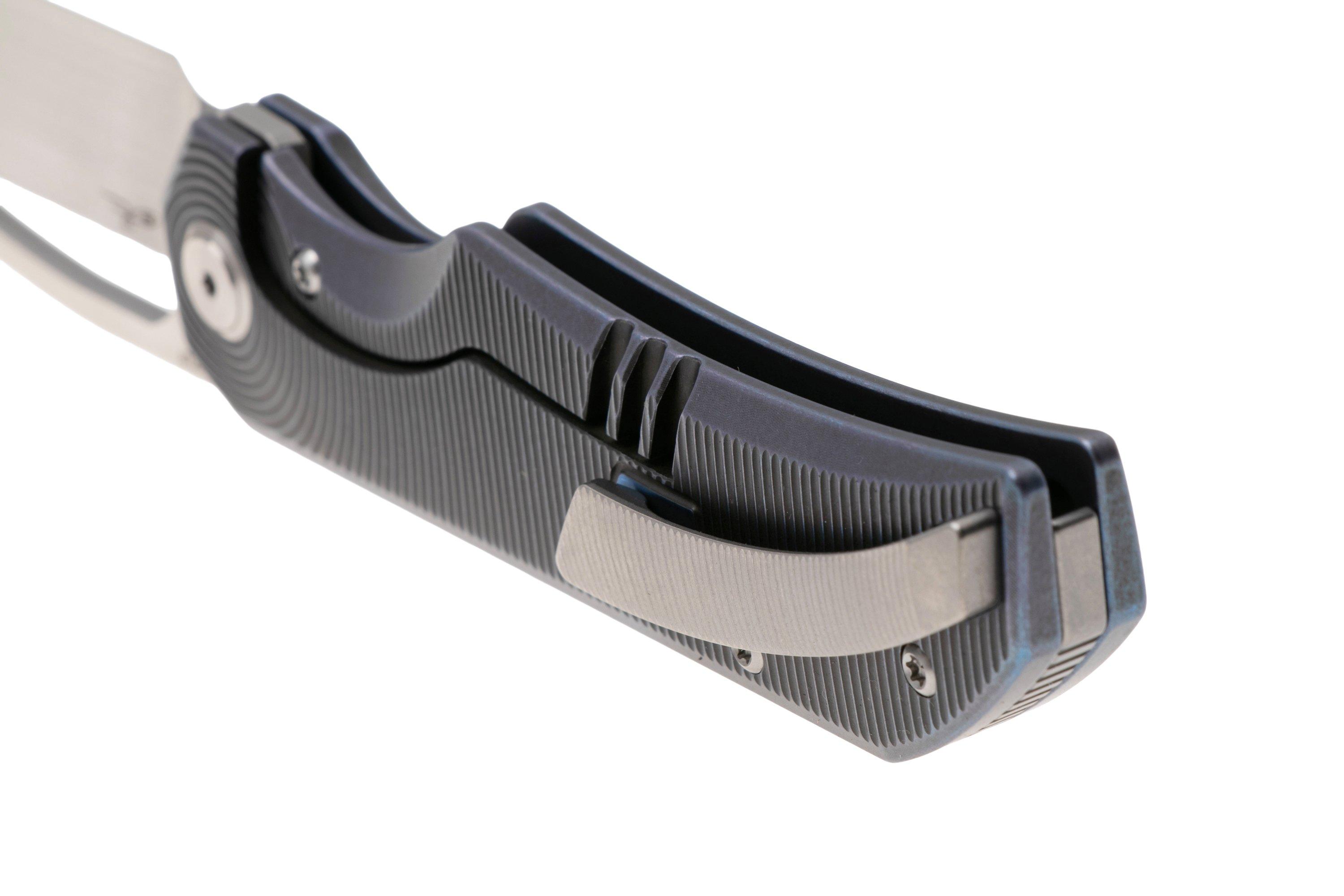 Bestech TAIPAN BT2503D Satin MagnaCut, Blue Titanium, pocket knife ...