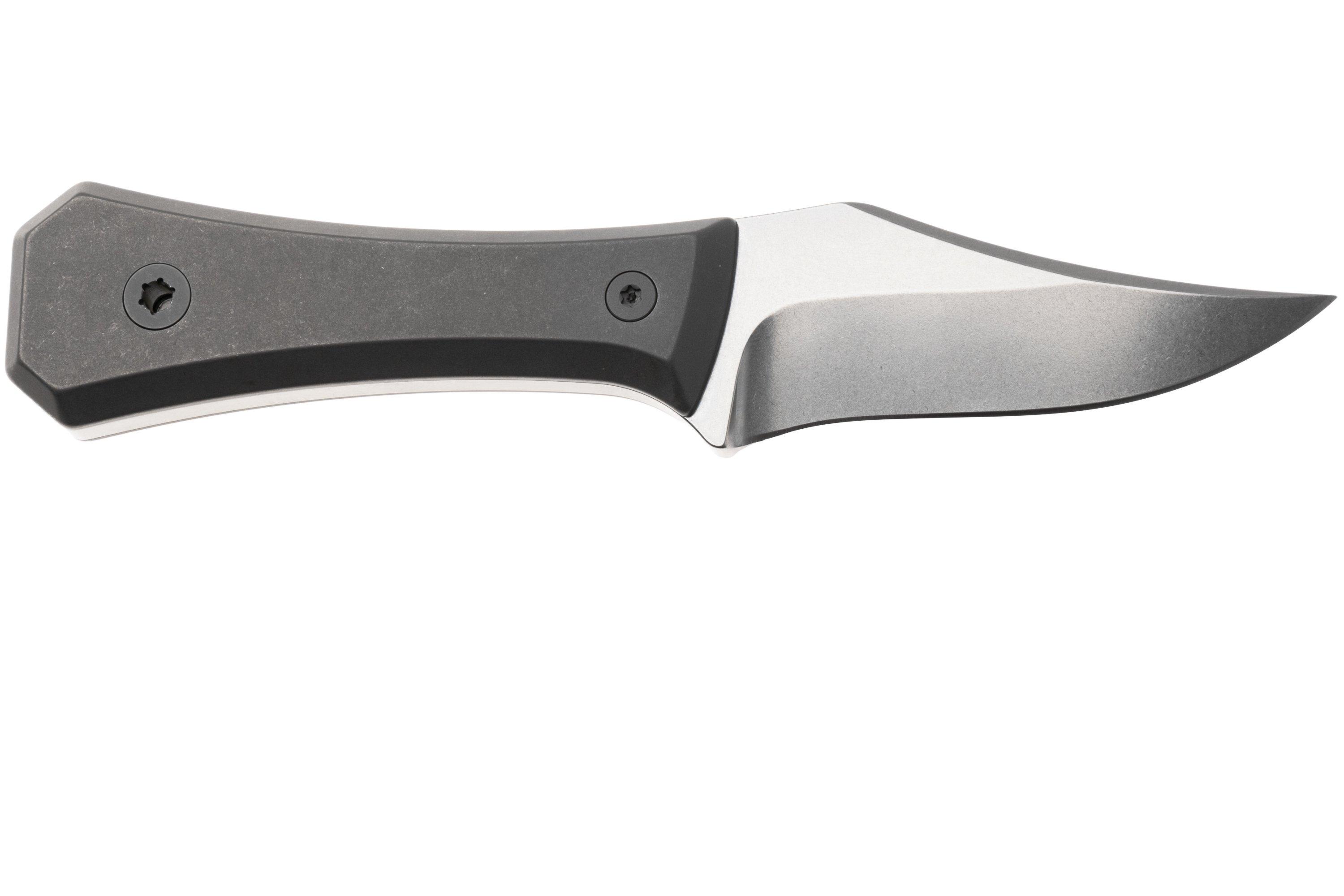 Big Idea Design Ti Pocket Bowie Fixed Blade AUX-MFG-TI, Stonewashed ...