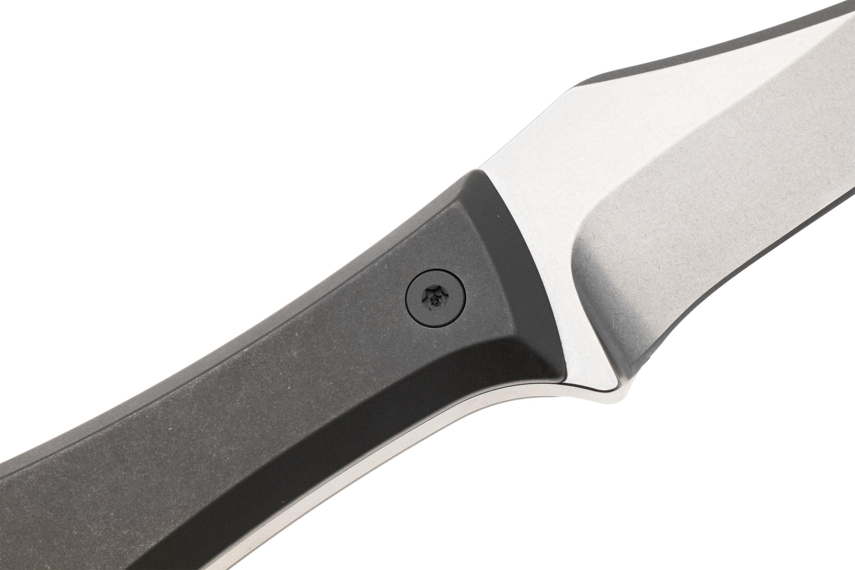 Big Idea Design Ti Pocket Bowie Fixed Blade AUX-MFG-TI, Stonewashed ...