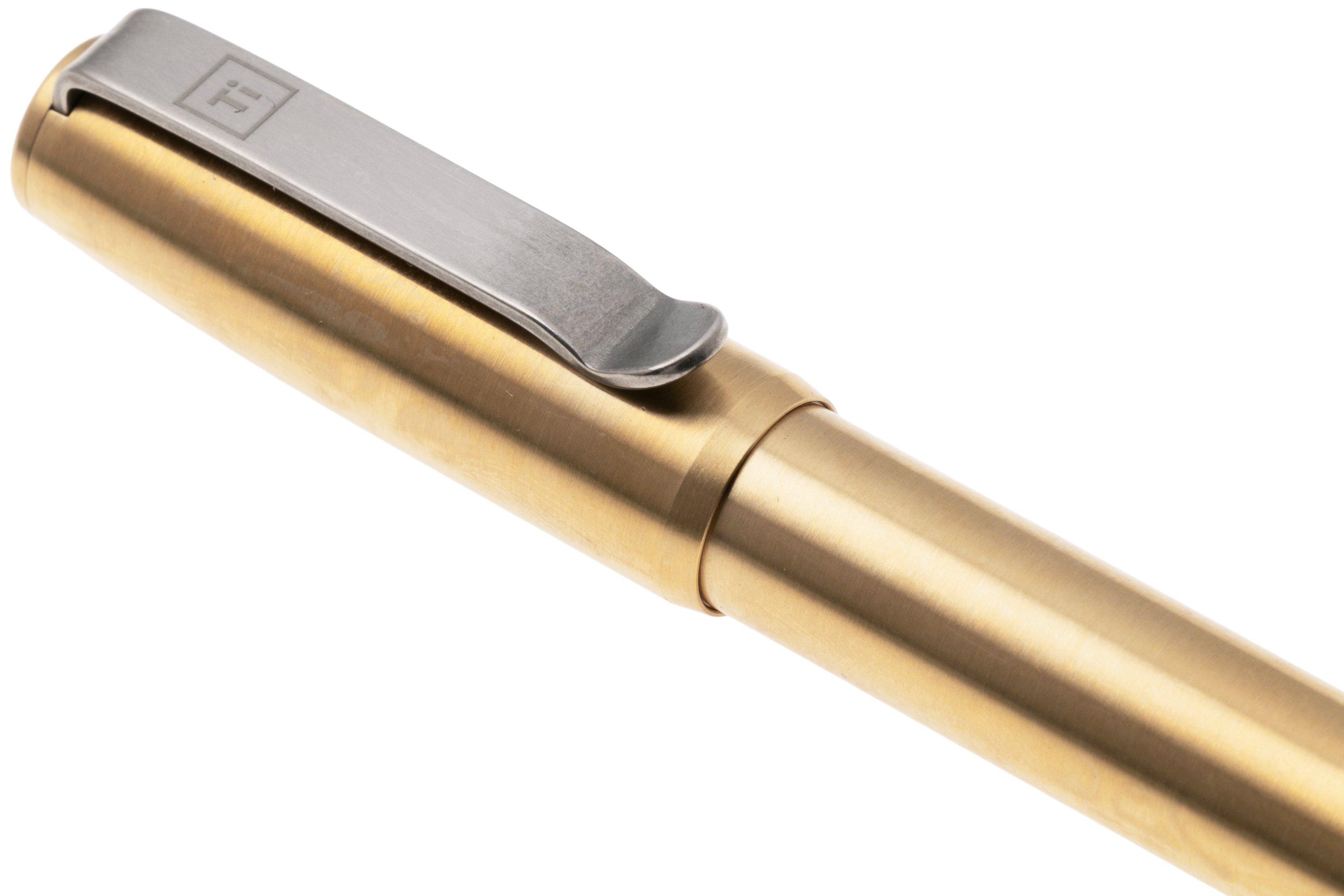 Big Idea Design Base Line Capped Pen BS-CA-BS Brass, everyday carry pen ...