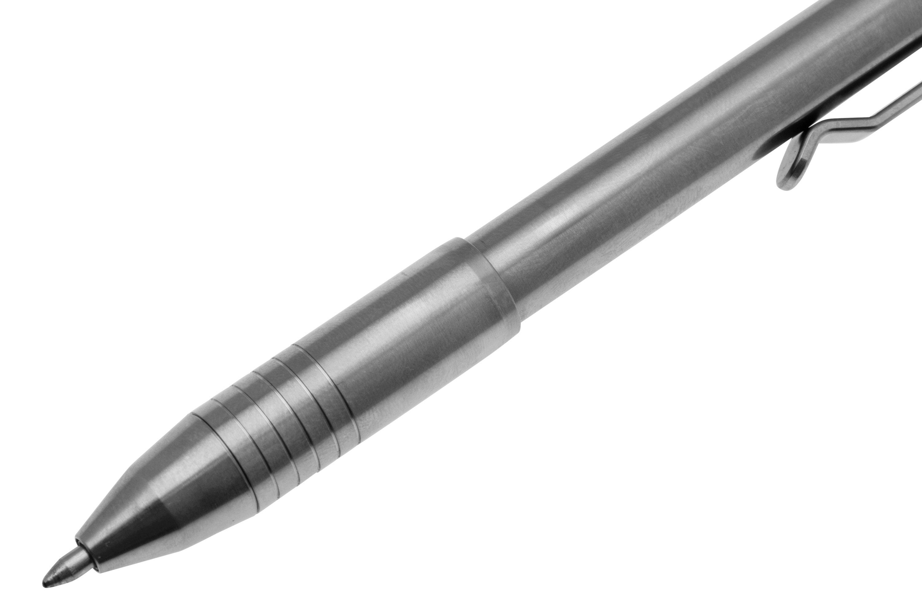 Big Idea Design Dual Side Click Pen DSC-RW Raw Titanium, auto-adjusting ...