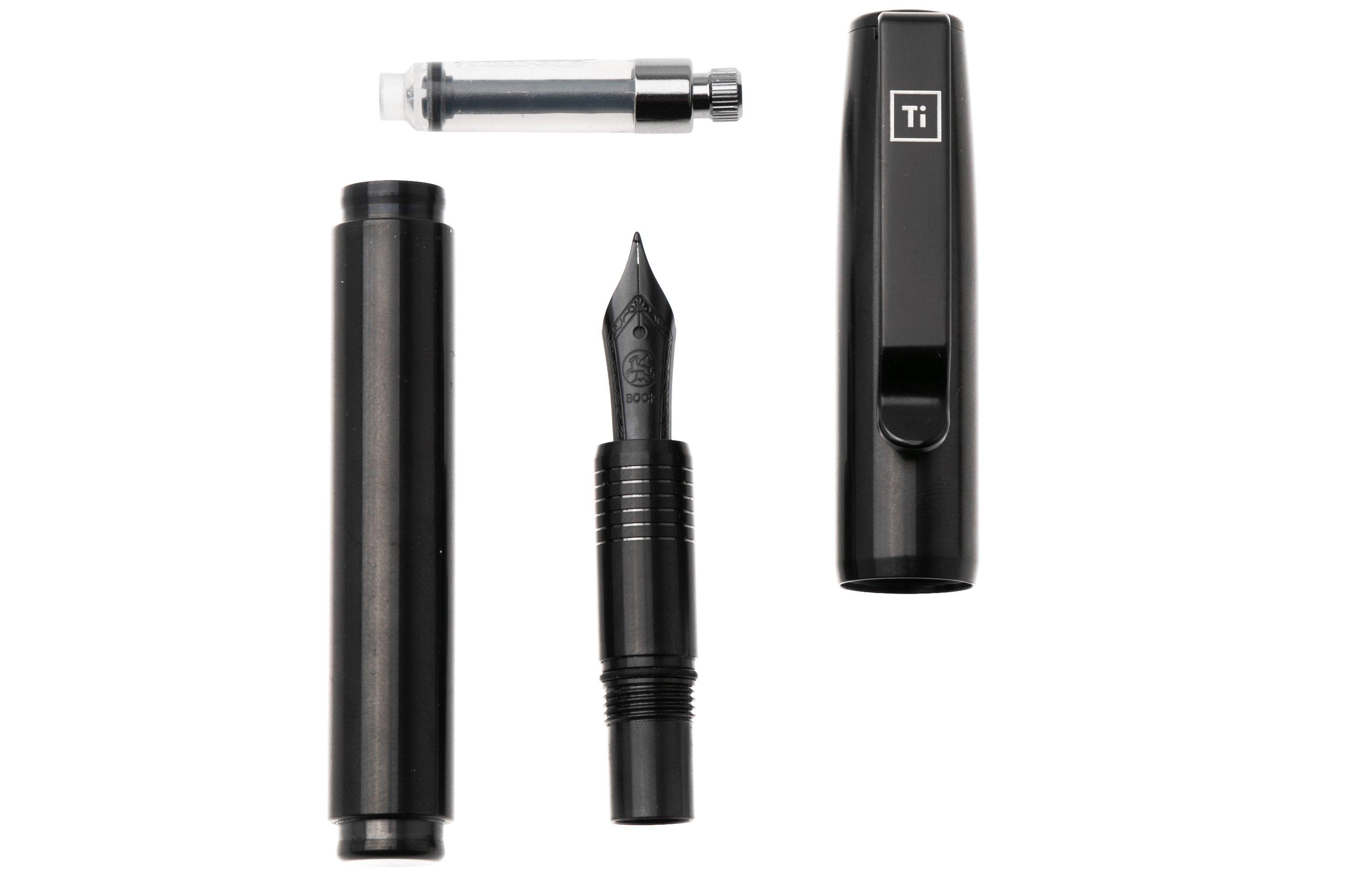 Big Idea Design Fountain EDC Pen FP-TI-DLC-BL Black DLC Titanium, stylo ...