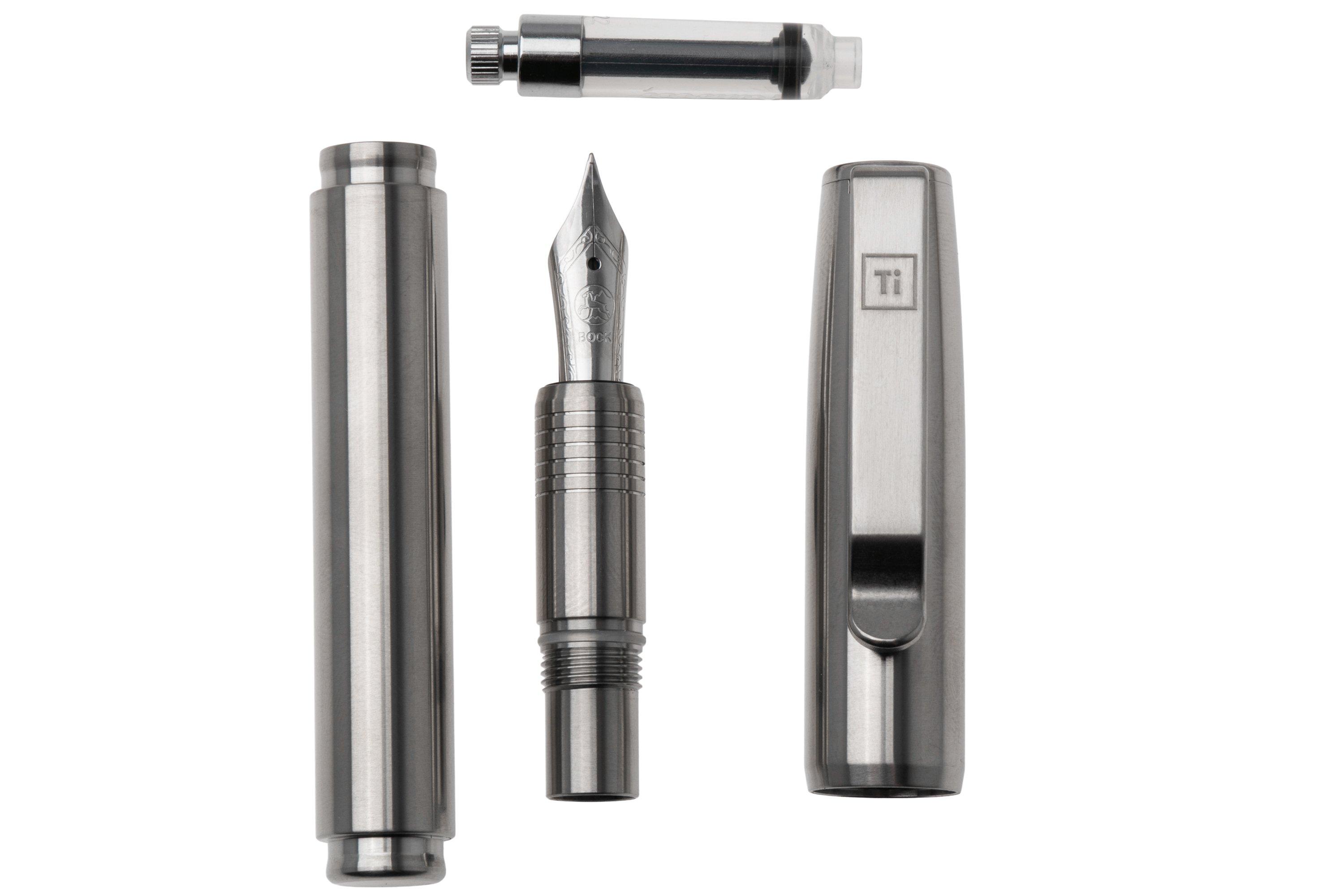 Big Idea Design Fountain EDC Pen FP-TI-MR Machined Raw Titanium ...