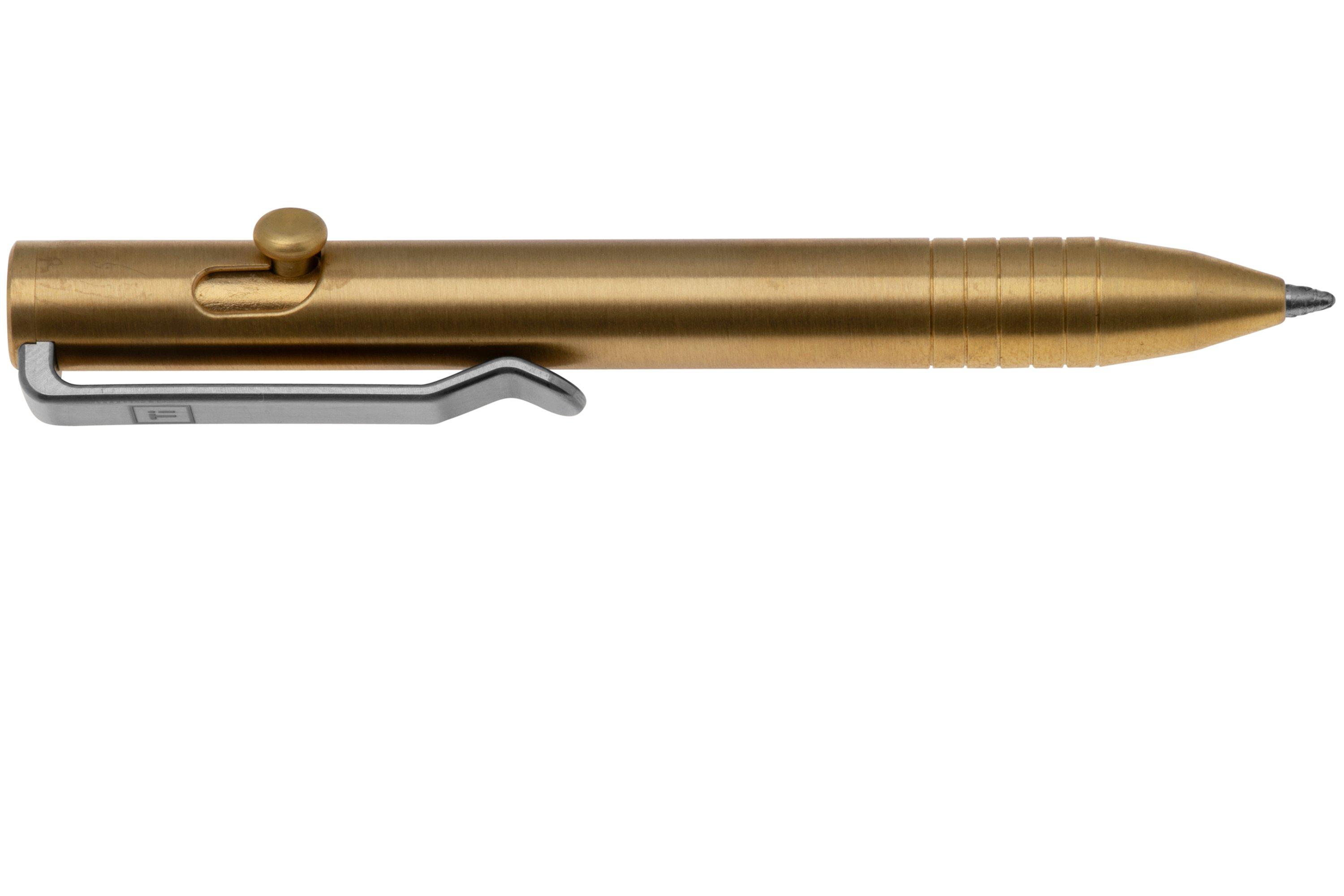 Big Idea Design Mini Bolt Action Pen MBA-BS Brass, everyday carry pen ...