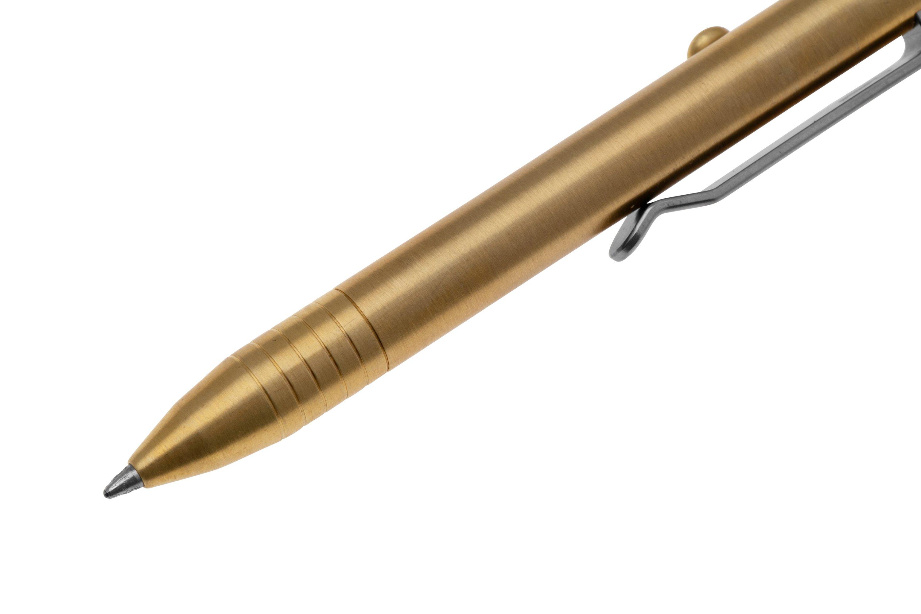 Big Idea Design Mini Bolt Action Pen MBA-BS Brass, everyday carry pen ...