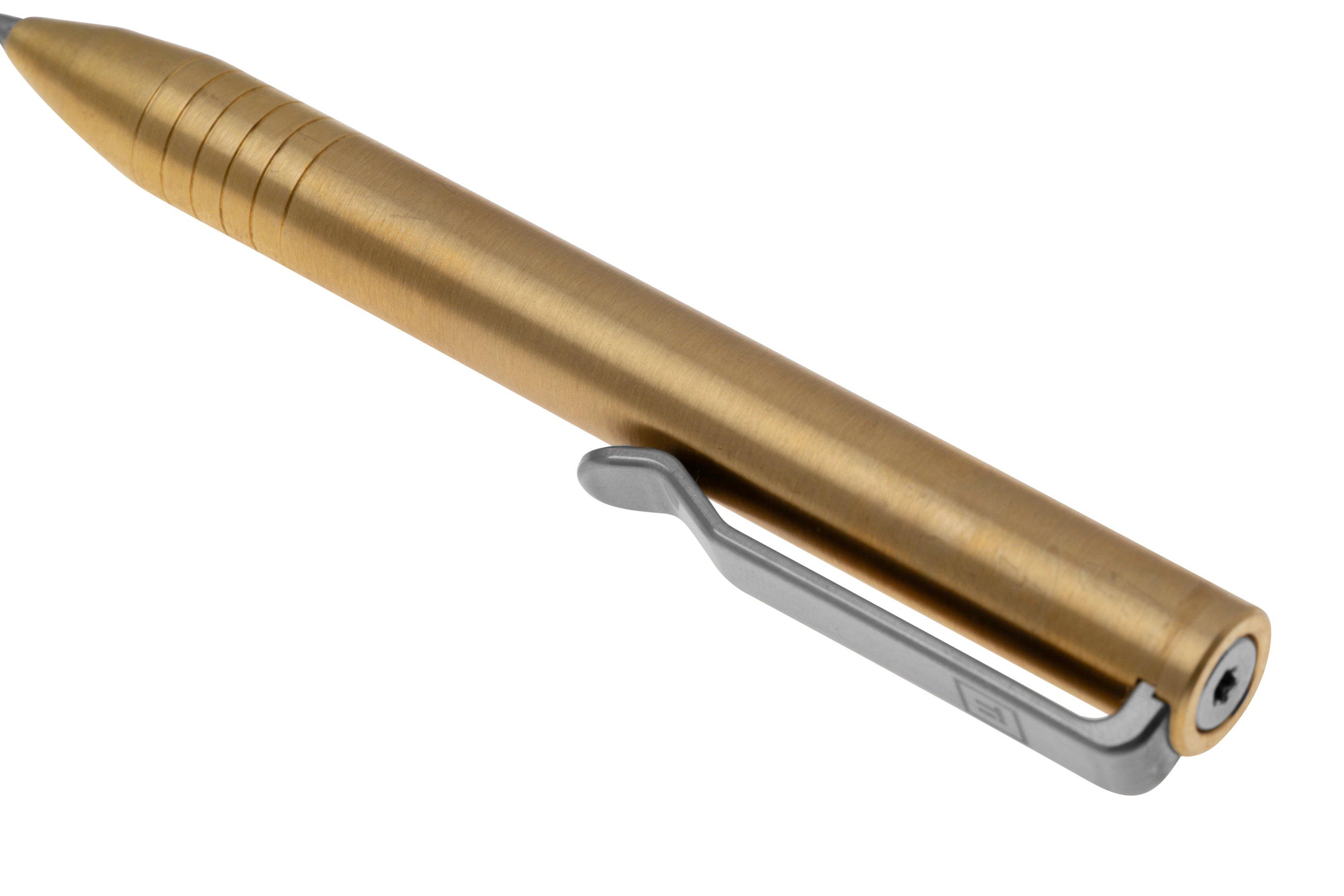 Big Idea Design Mini Bolt Action Pen MBA-BS Brass, everyday carry pen ...