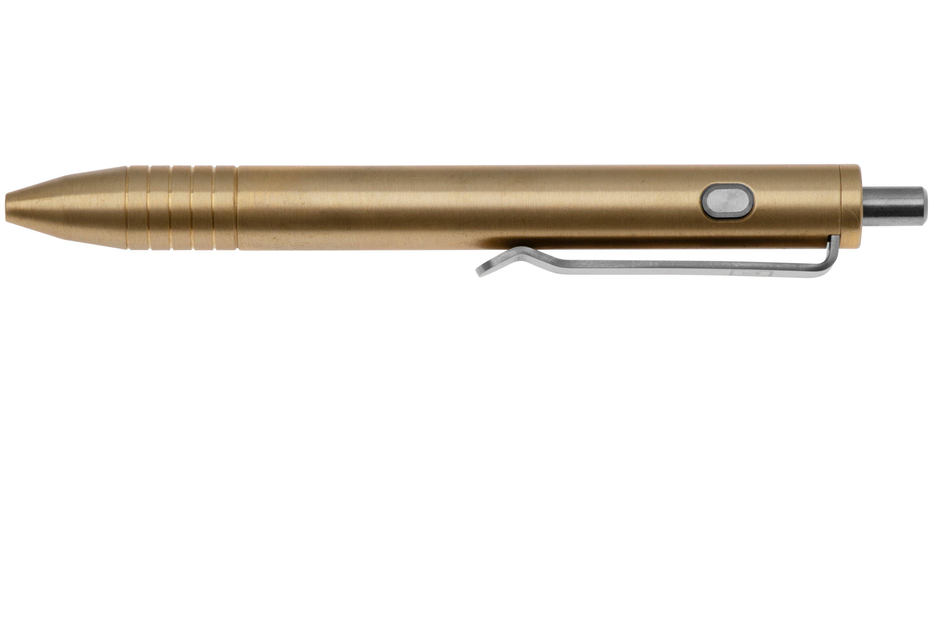 Big Idea Design Mini Dual Side Click Pen MDSC-BS Brass, everyday carry ...