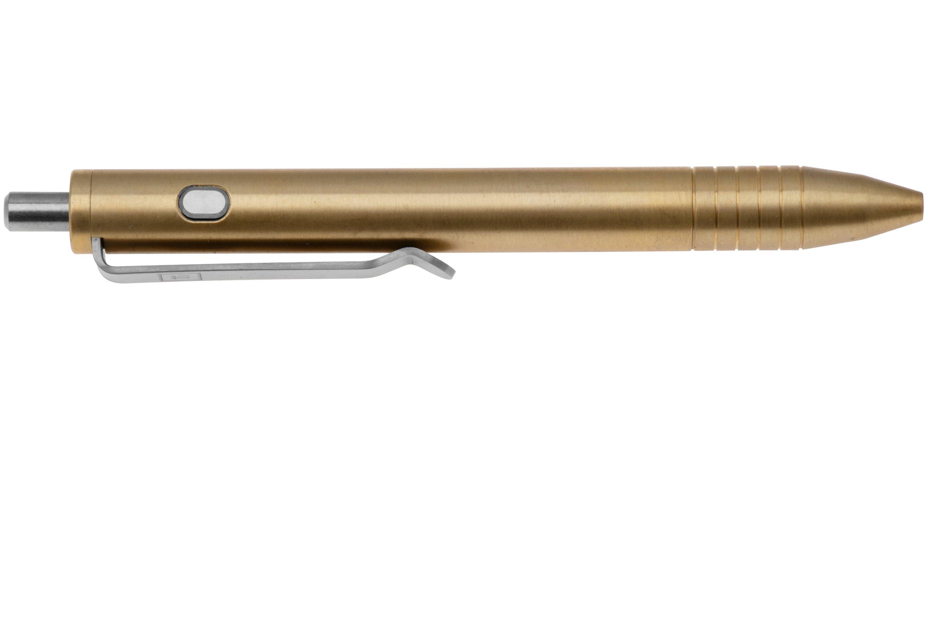 Big Idea Design Mini Dual Side Click Pen MDSC-BS Brass, everyday carry ...