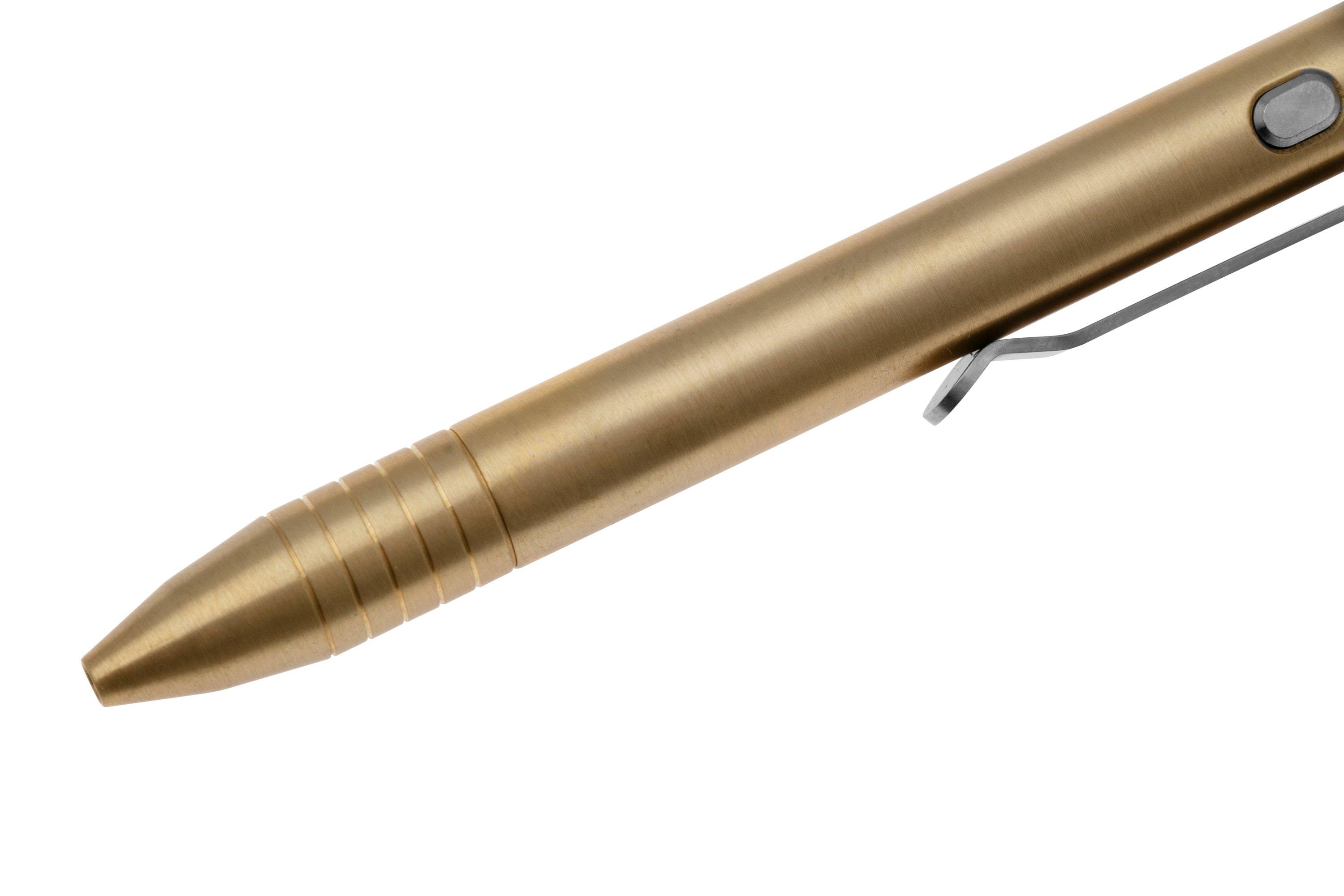 Big Idea Design Mini Dual Side Click Pen MDSC-BS Brass, everyday carry ...