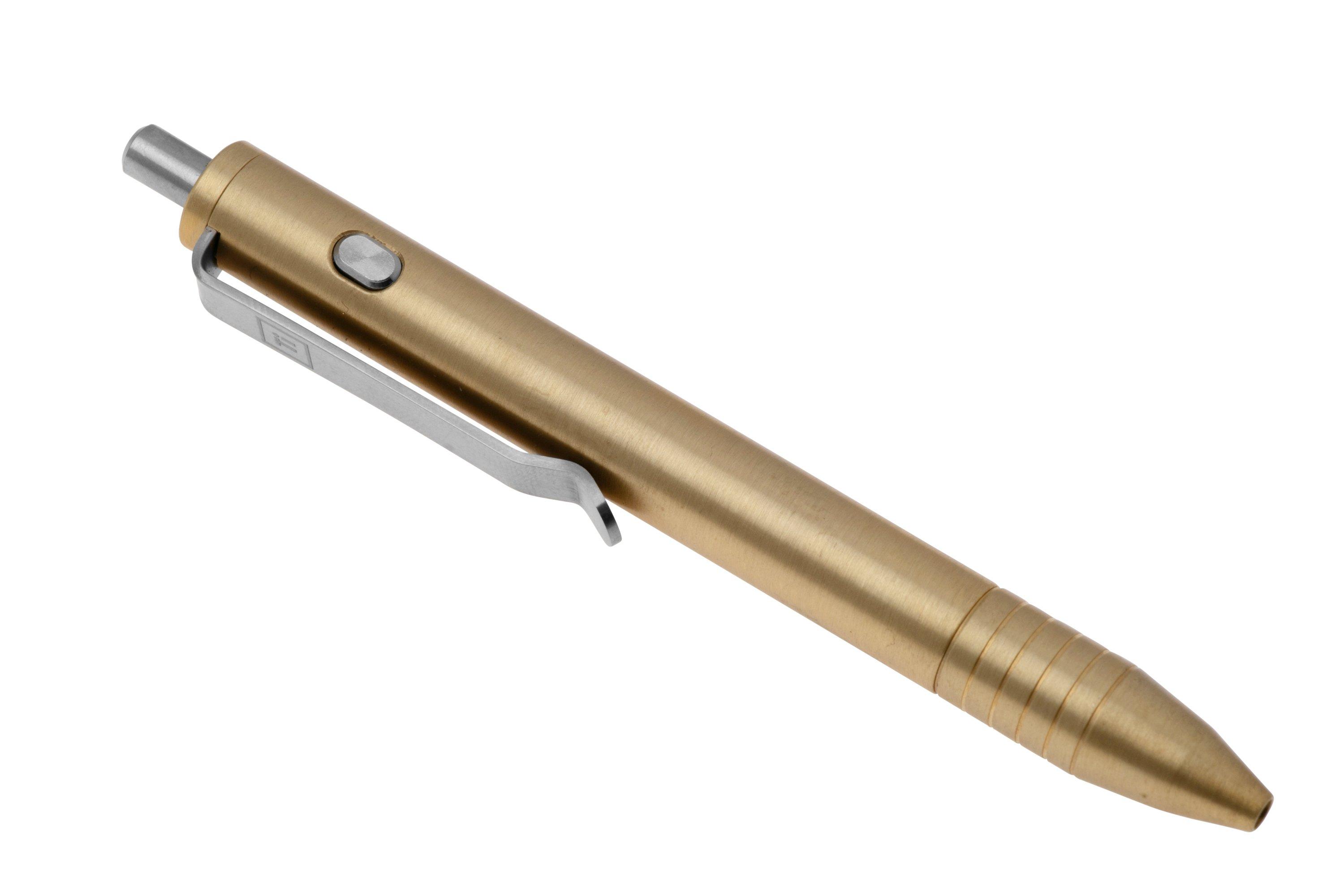 Big Idea Design Mini Dual Side Click Pen MDSC-BS Brass, everyday carry ...