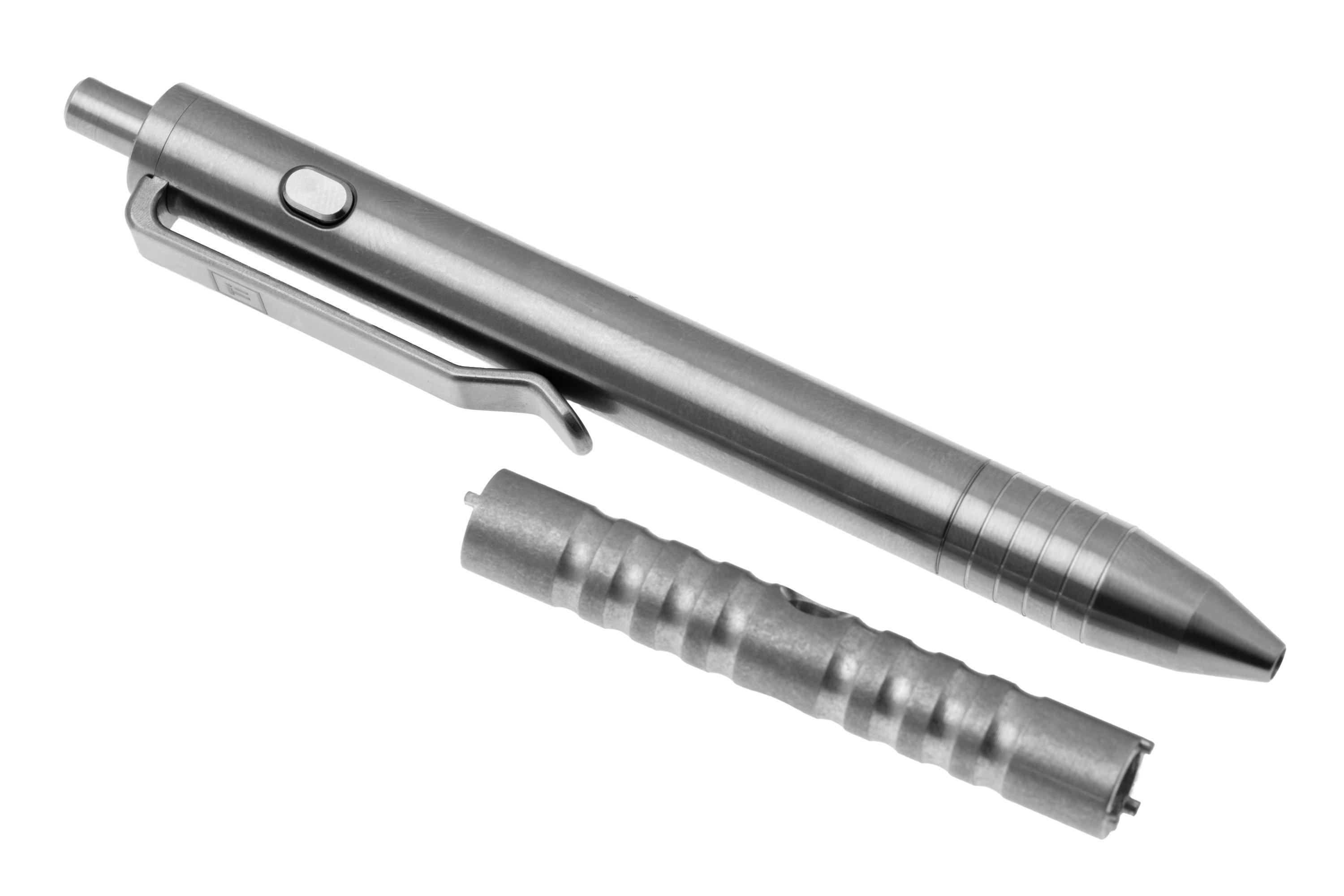 Big Idea Design Mini Dual Side Click Pen MDSC-RW Raw Titanium, everyday carry pen, penna EDC ...