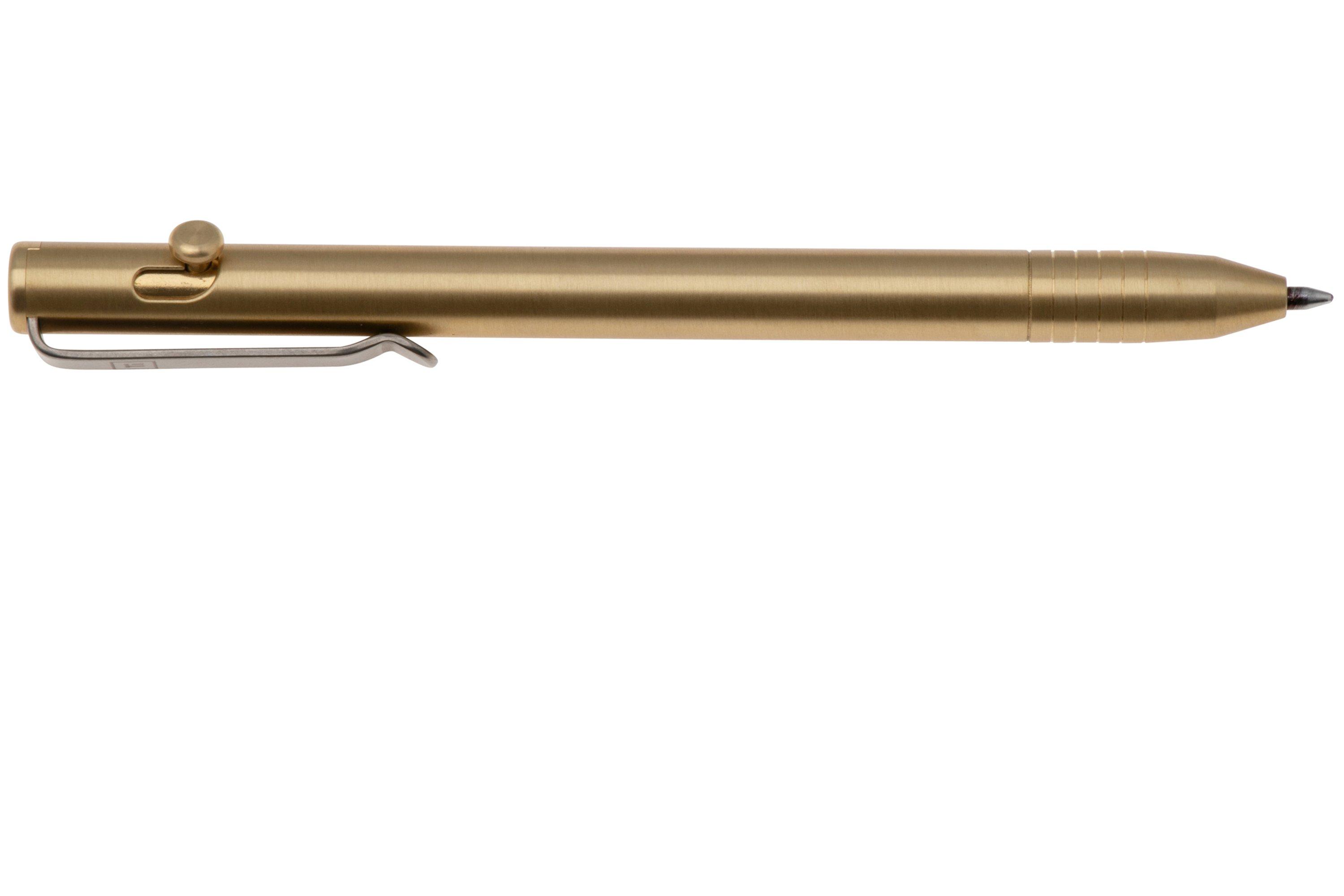 Big Idea Design Slim Bolt Action Pen SBA-BS Brass, everyday carry pen ...