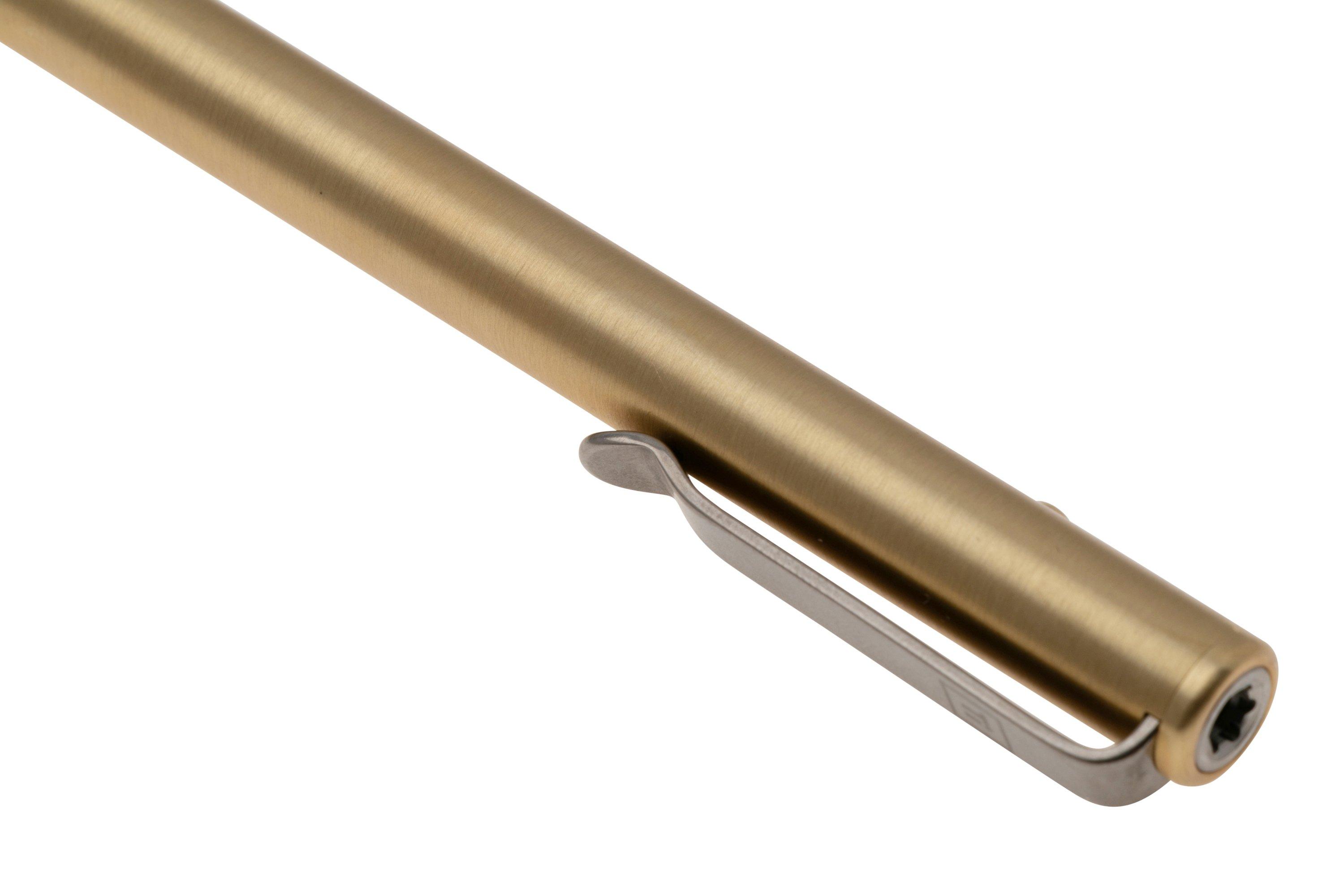 Big Idea Design Slim Bolt Action Pen SBA-BS Brass, everyday carry pen ...