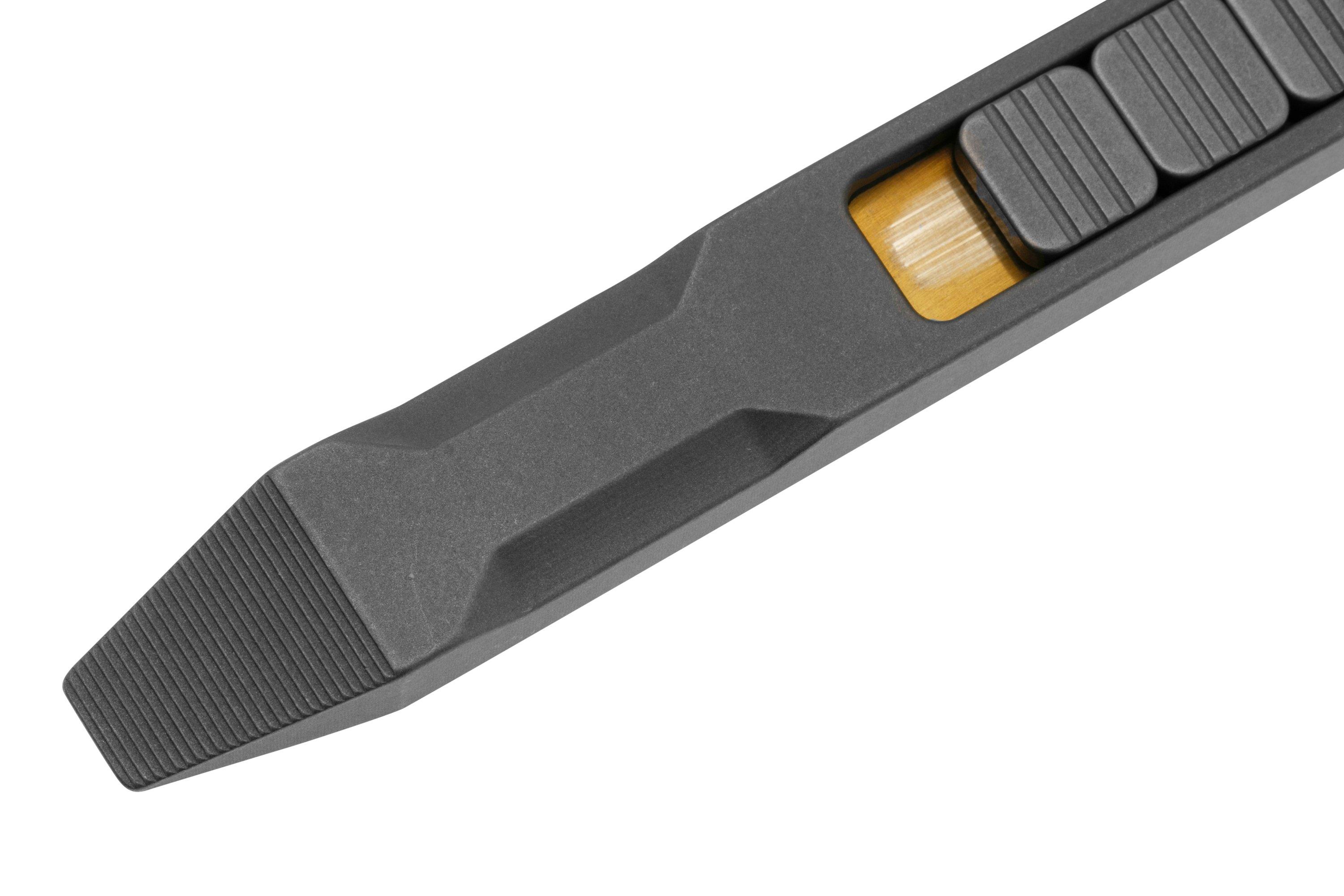 Big Idea Design Ti Pry Bar TI-PB-SW Stonewashed Titanium, Fidget Prybar ...