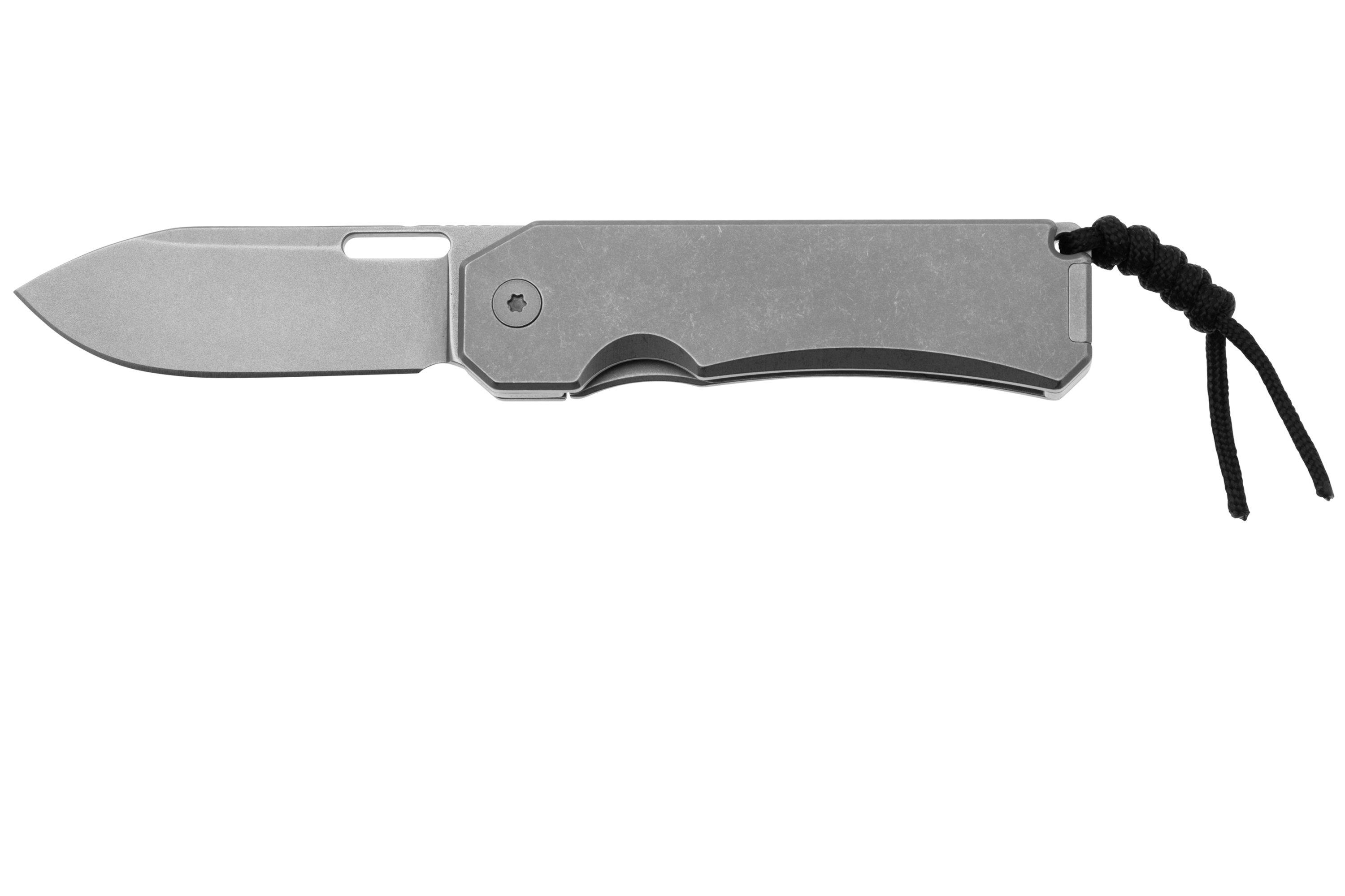 Big Idea Design Ti Pocket Knife TI-PK Stonewashed Titanium, CPM S35VN ...