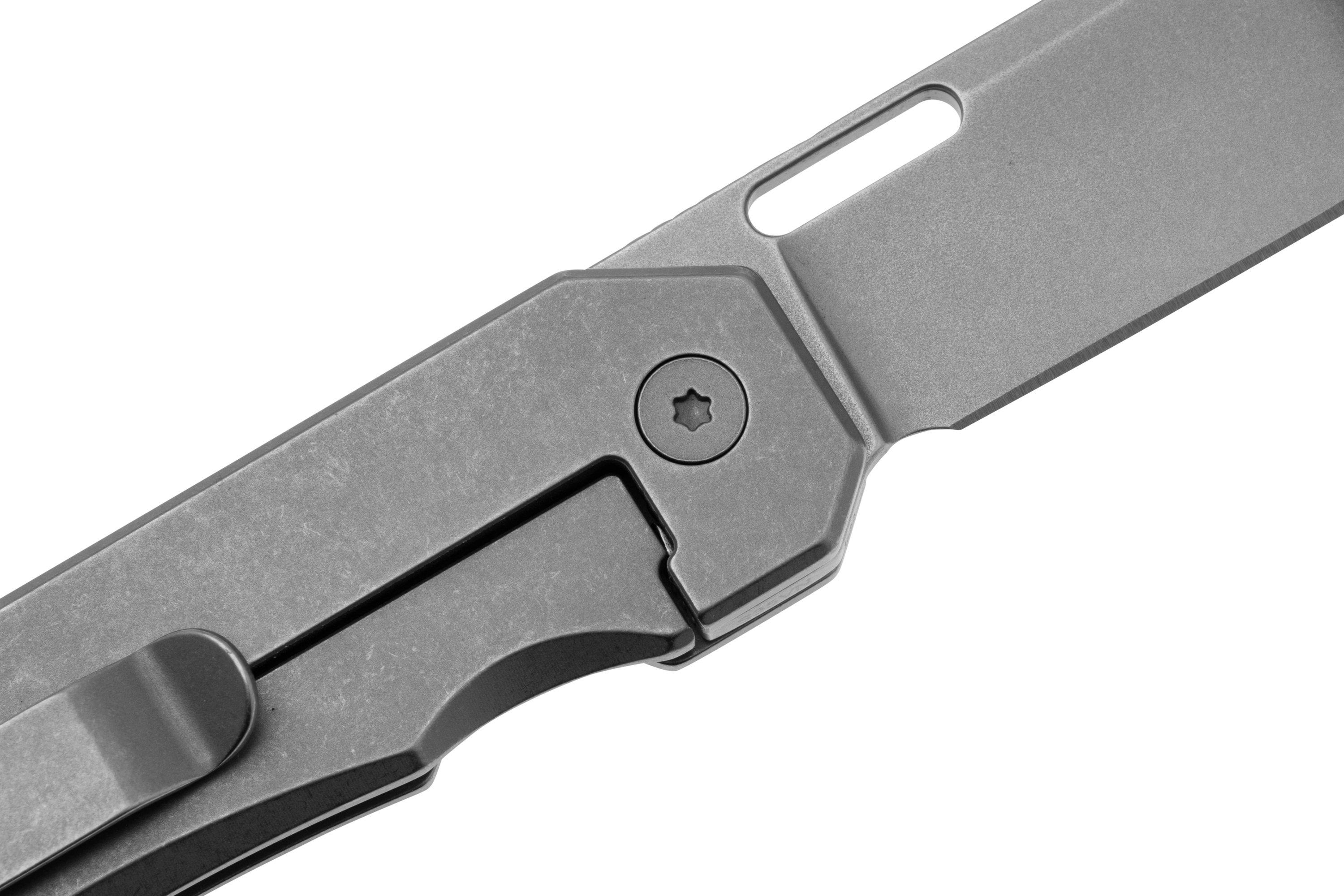 Big Idea Design Ti Pocket Knife TI-PK Stonewashed Titanium, CPM S35VN ...