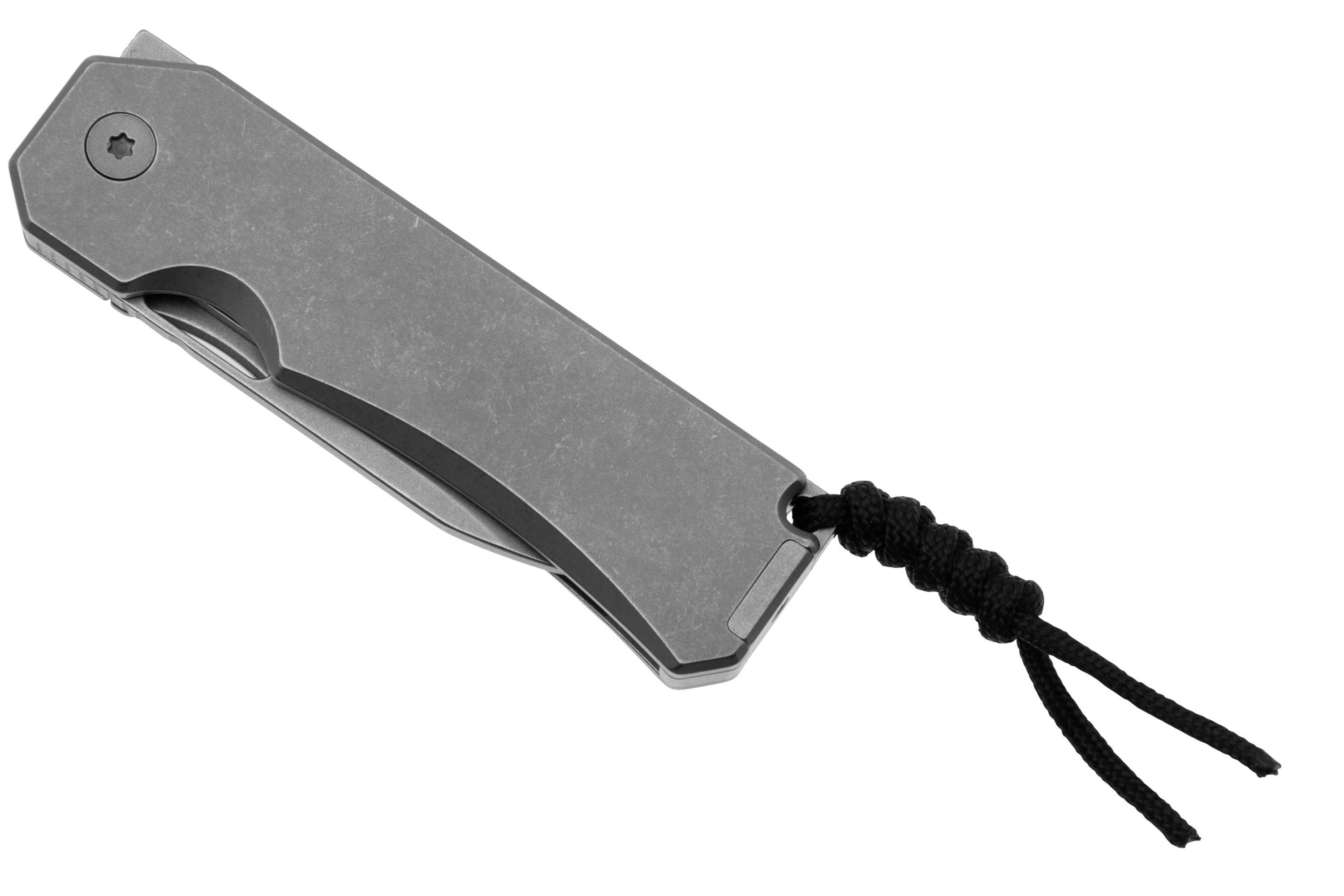 Big Idea Design Ti Pocket Knife TI-PK Stonewashed Titanium, CPM S35VN ...