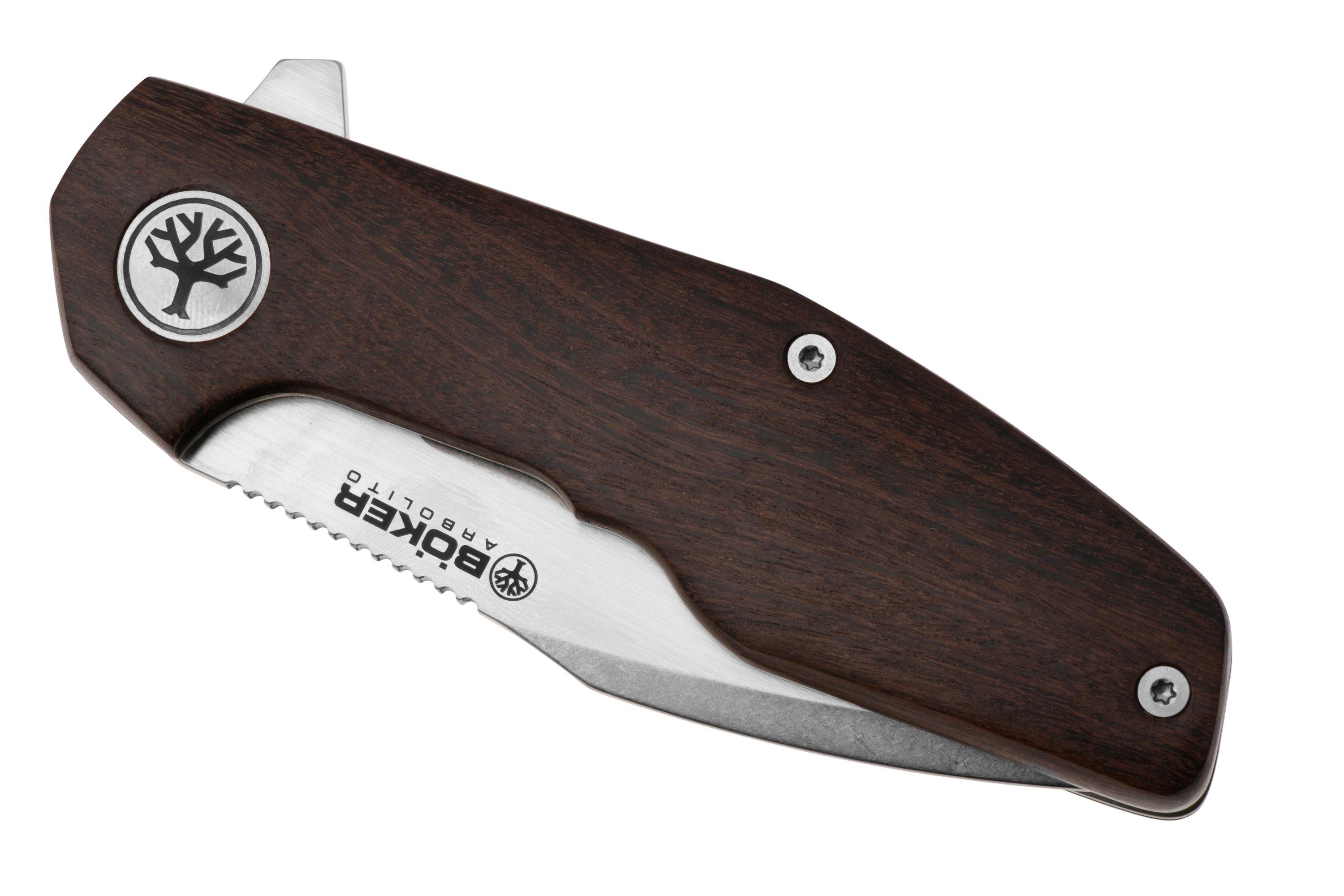 Böker Arbolito Heroína 01BA3710G Guayacan Wood, hunting pocket knife ...