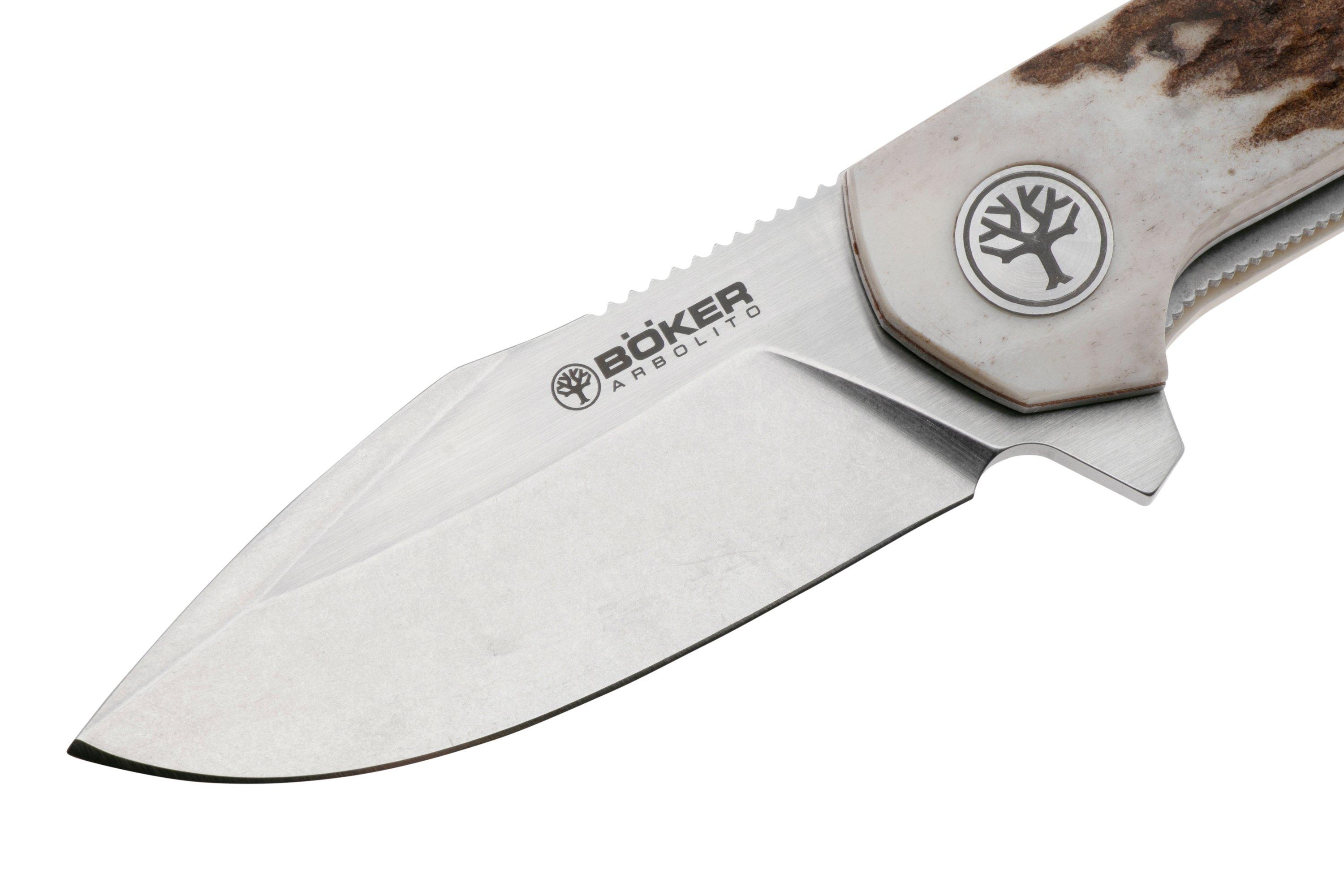 Böker Arbolito Heroína Stag 01BA3710H, pocket knife | Advantageously ...