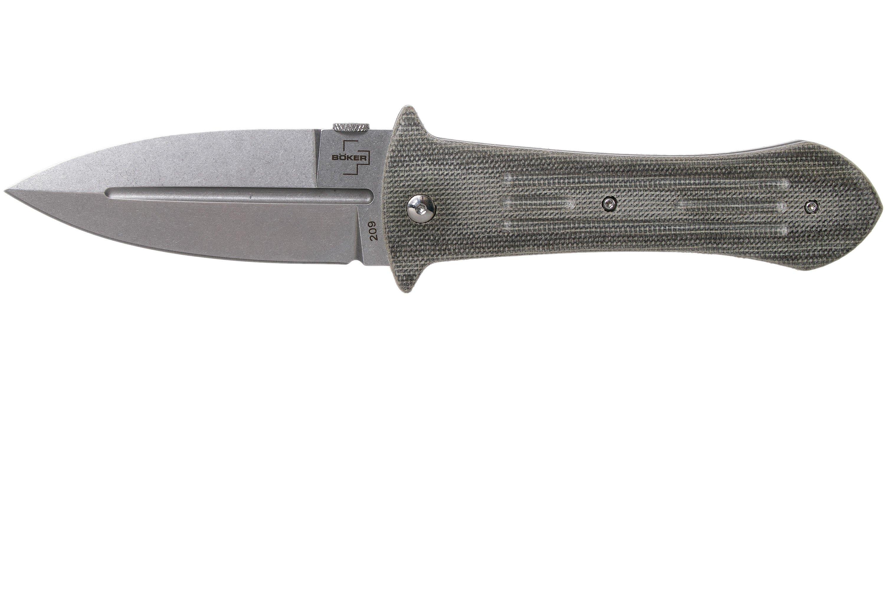 Böker Plus Pocket Smatchet 01BO141 Micarta zakmes, Chuck Gedraitis ...