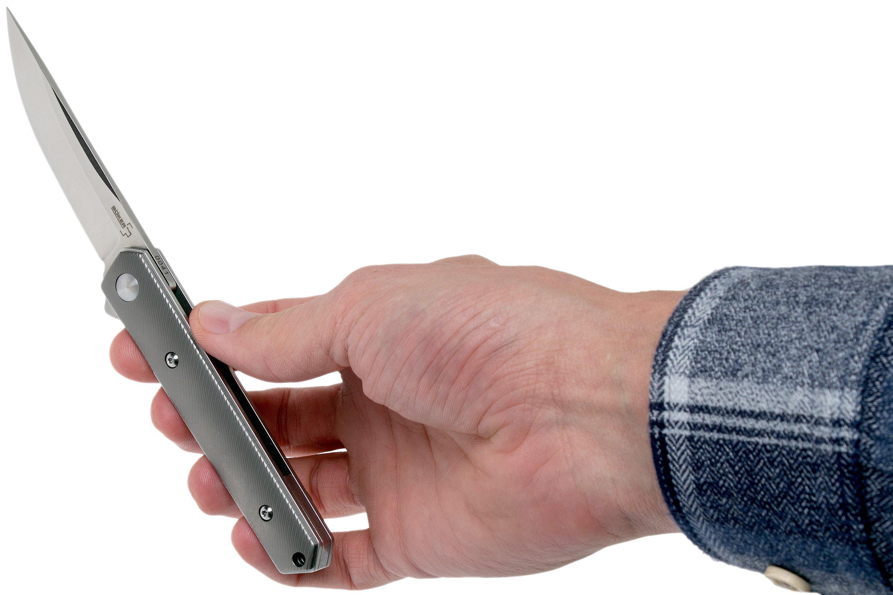 Böker Plus Kwaiken Mini Flipper Titanium 01BO267 couteau de poche ...