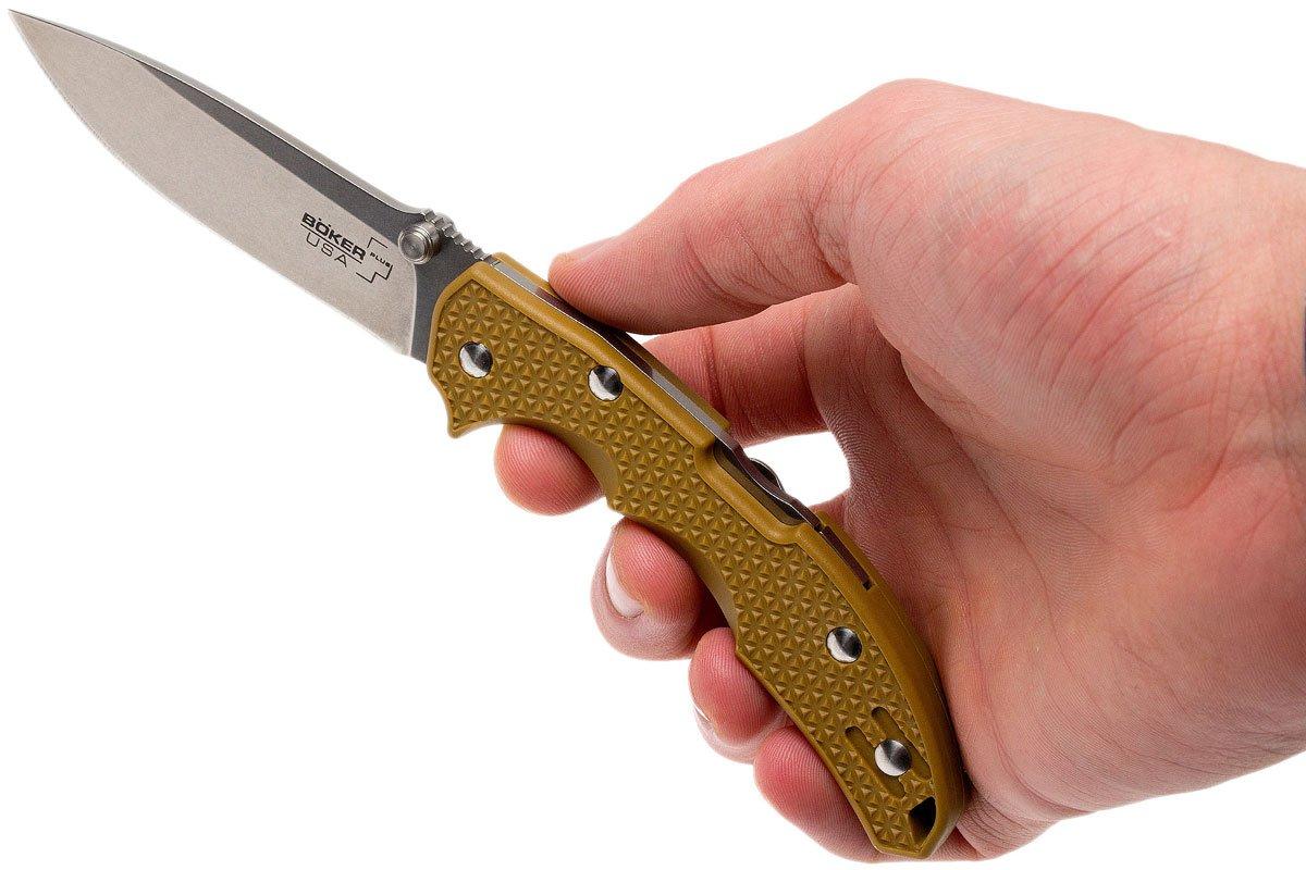 Böker Plus USA Patriot 01BO373 Coyote Brown pocket knife, stonewashed ...