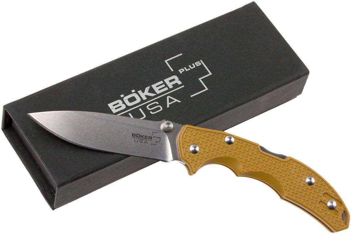 Böker Plus USA Patriot 01BO373 Coyote Brown pocket knife, stonewashed ...