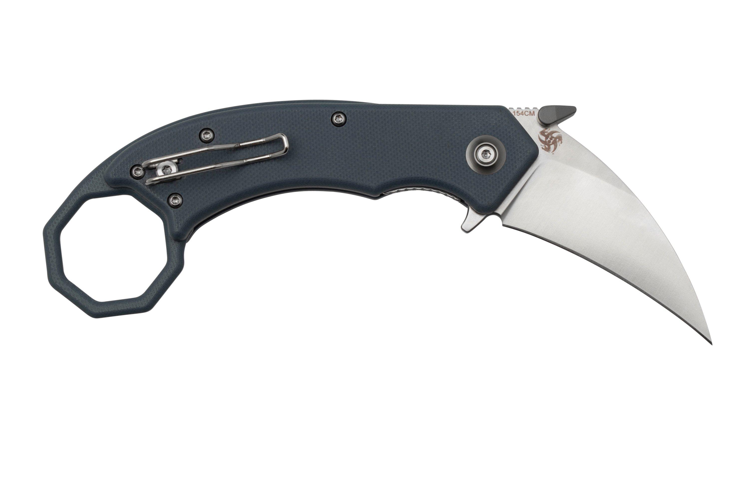 Böker Plus HEL Karambit 01BO516, 154CM, Blue Grey pocket knife ...