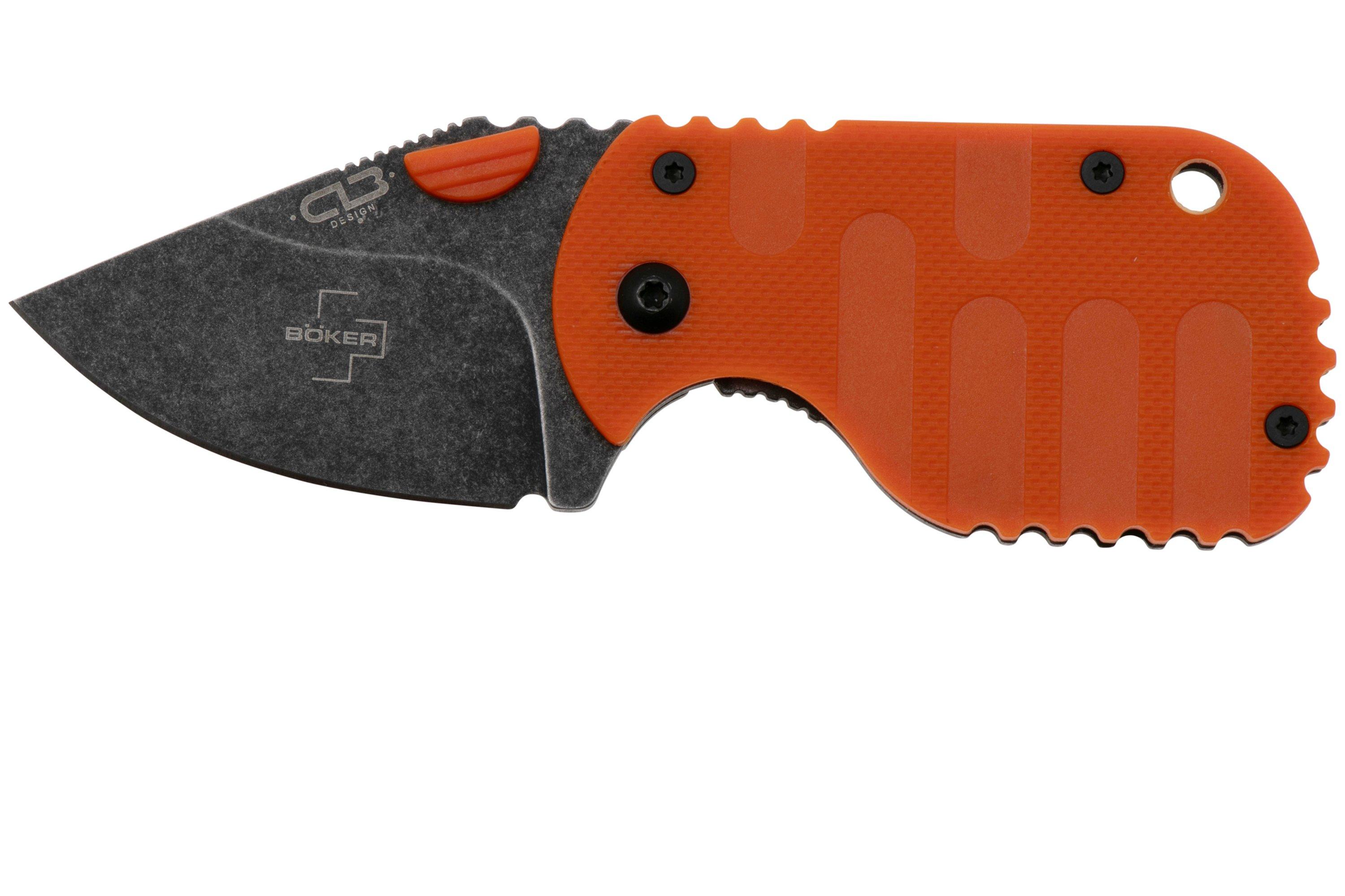 Böker Plus Subcom 2.0 01BO528 Blackwashed D2, Orange G10 zakmes, Chad ...