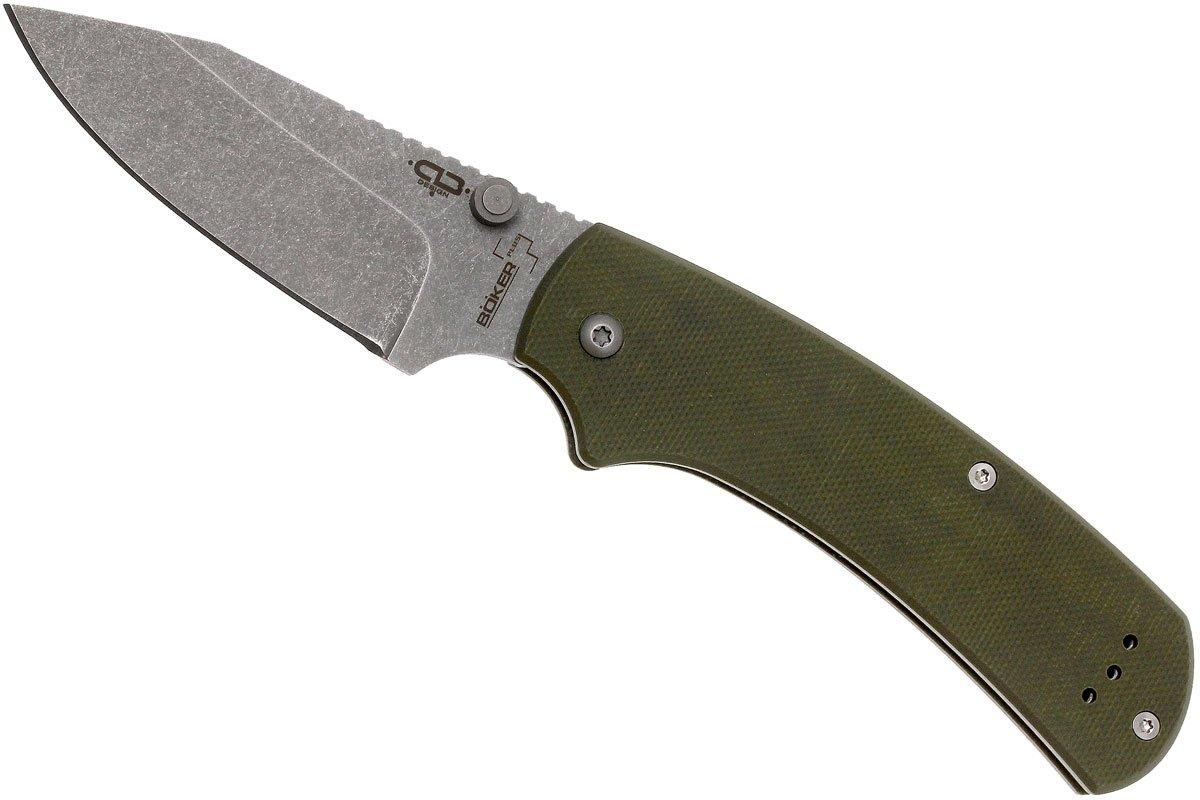 Böker Plus XS, OD-green slipjoint pocket knife | Advantageously ...
