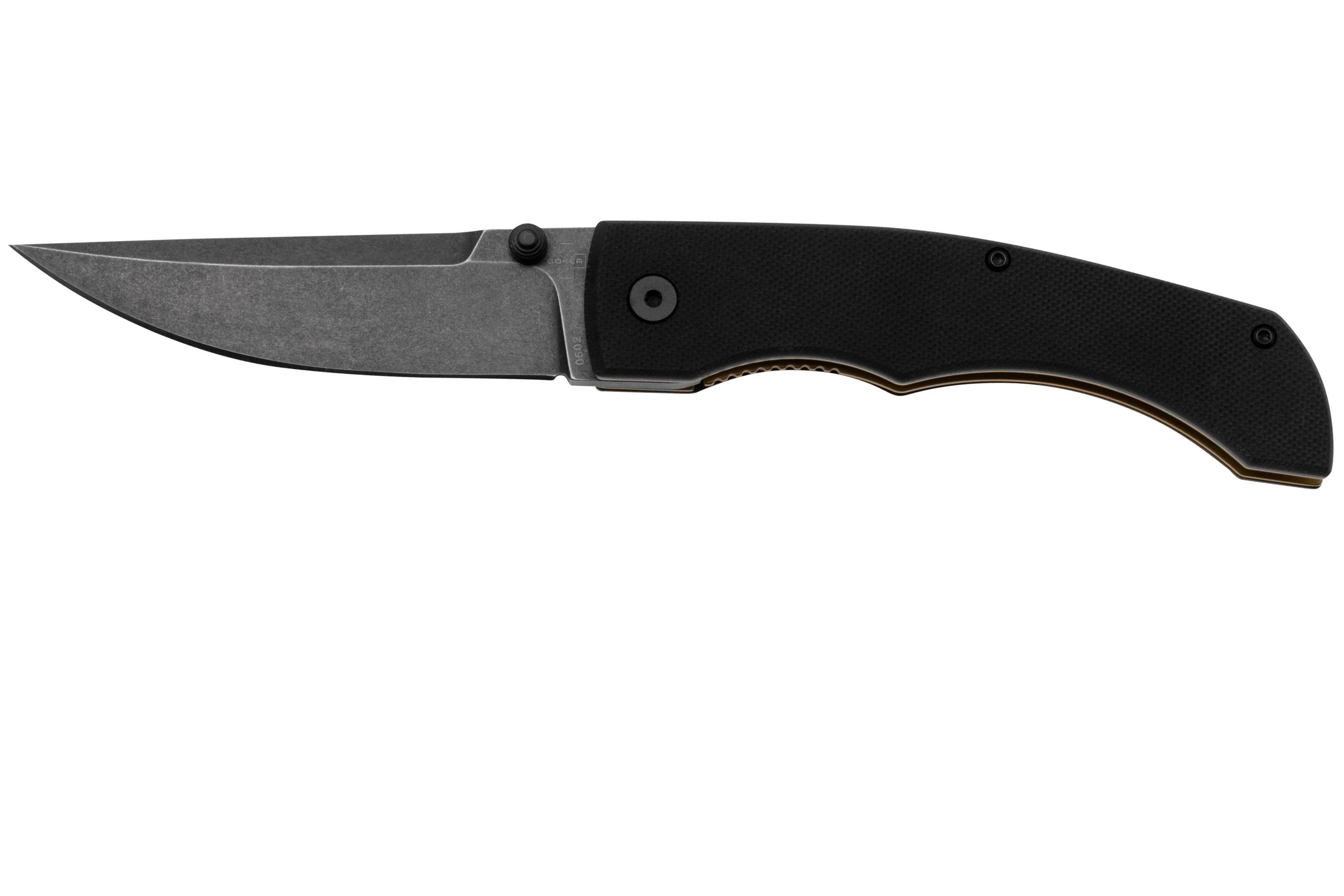 Böker Poke 01BO637, Blackwashed D2, Black G10, pocket knife ...