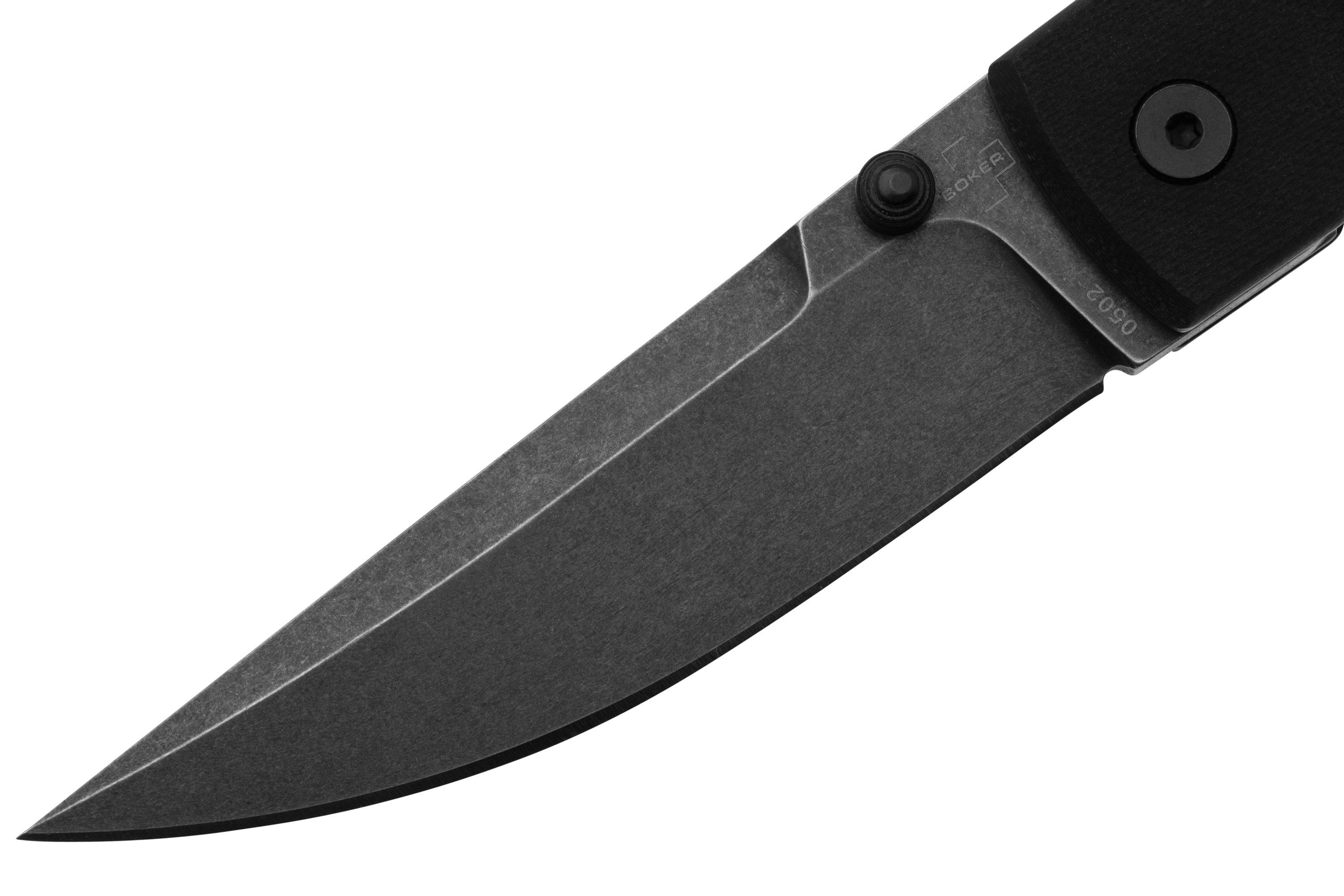 Böker Poke 01BO637, Blackwashed D2, Black G10, pocket knife ...