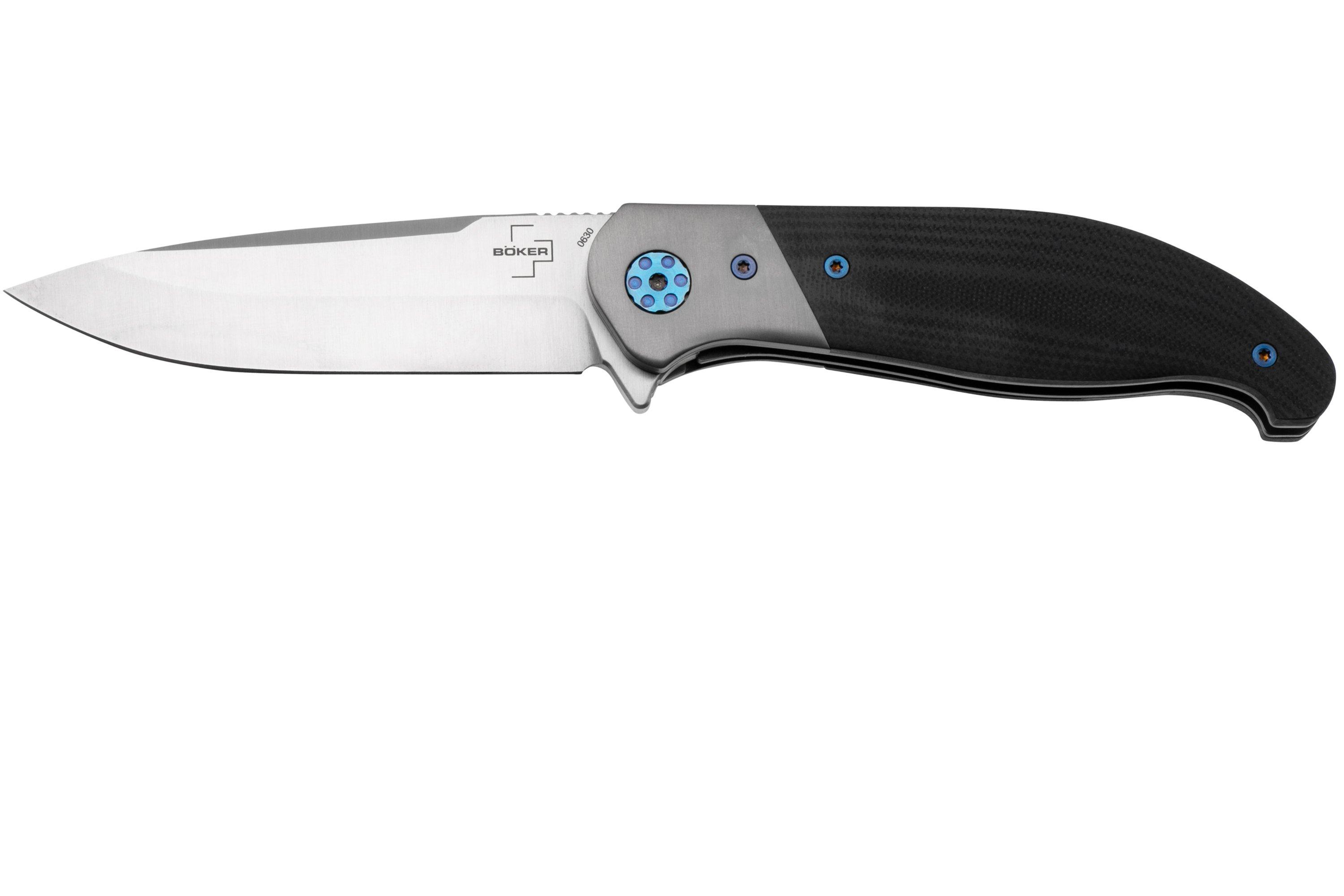 Böker Plus Undertow 01BO694 Satin D2, Black G10, pocket knife, Lorien ...
