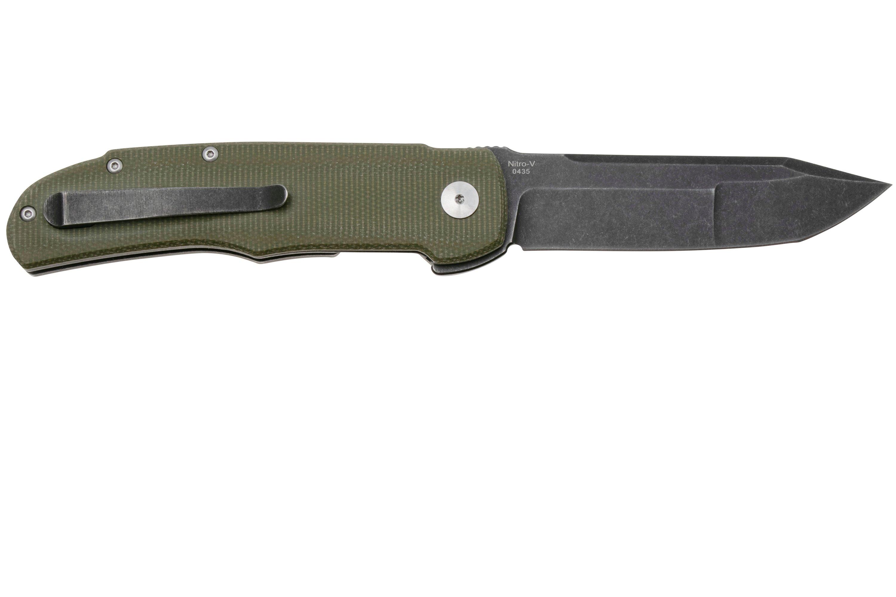 Böker Plus Tac-Master 01BO889, Blackwashed Nitro-V, OD-Green Micarta ...