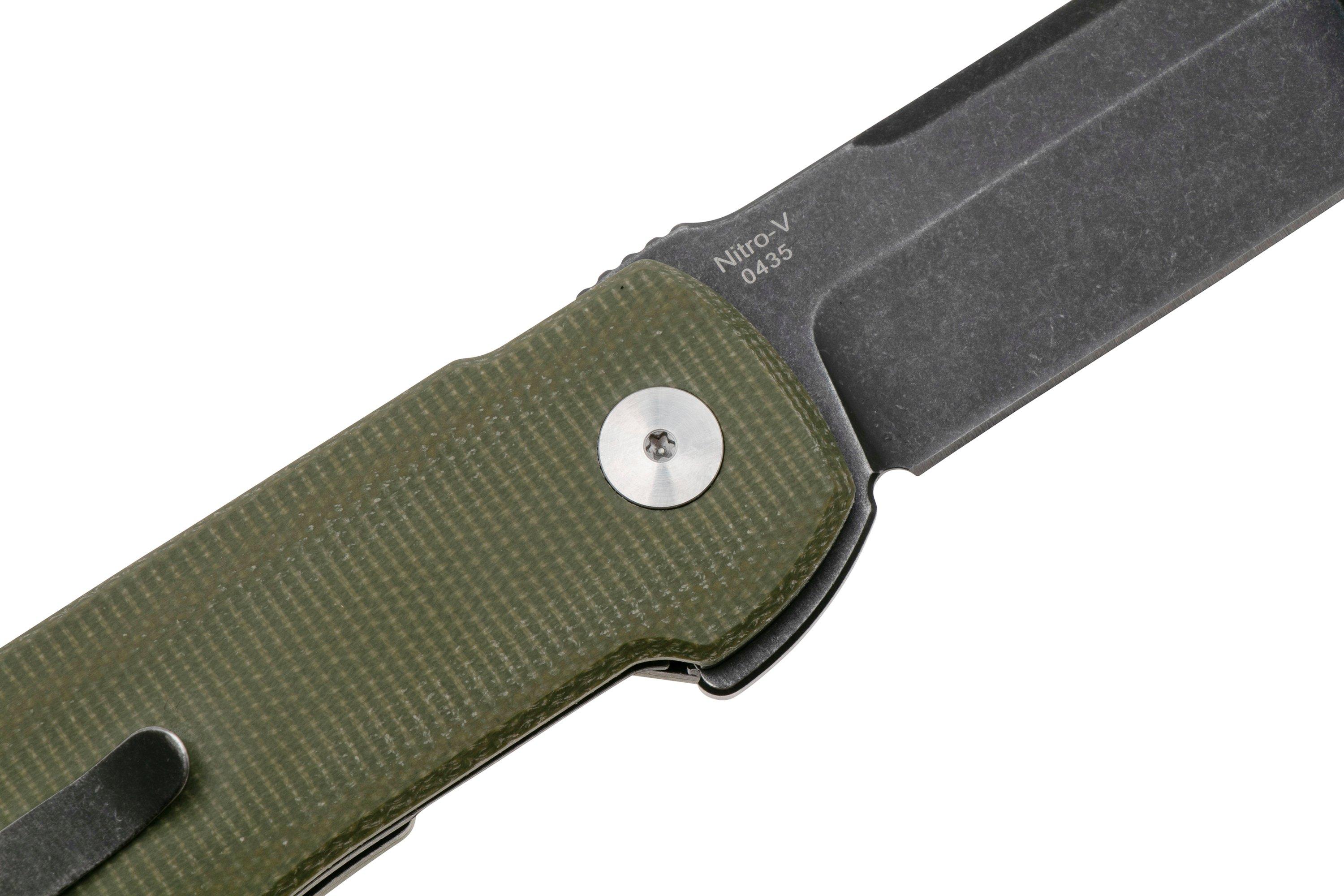 Böker Plus Tac-Master 01BO889, Blackwashed Nitro-V, OD-Green Micarta ...