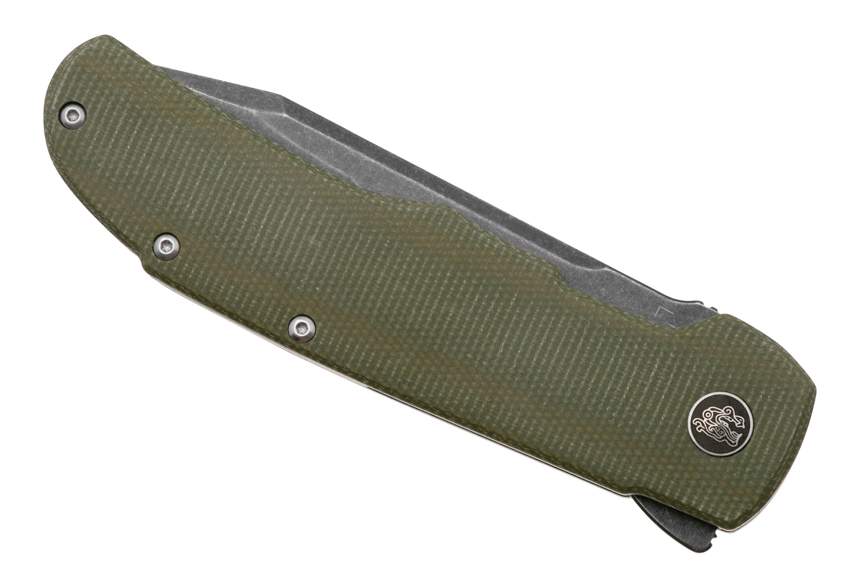 Böker Plus Tac-Master 01BO889, Blackwashed Nitro-V, OD-Green Micarta ...