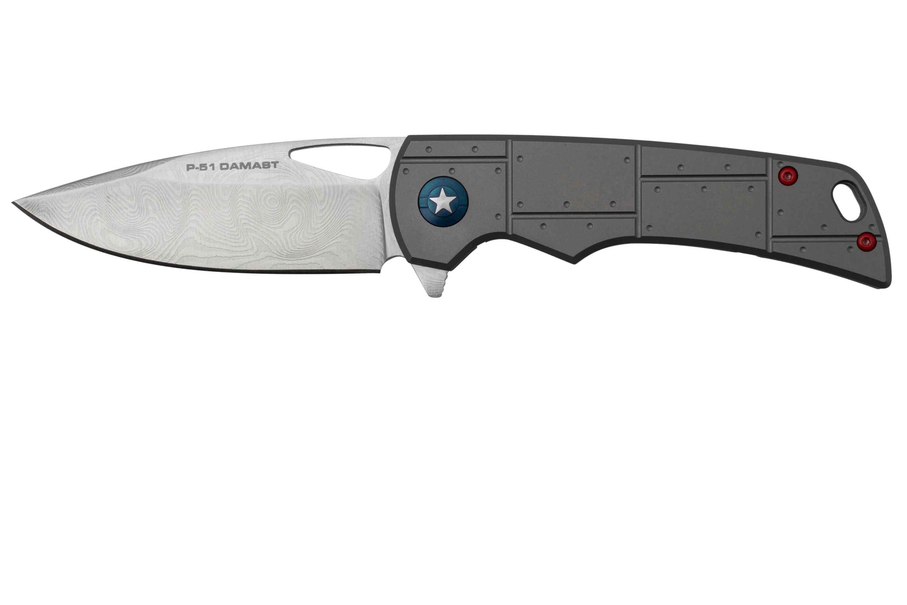 Böker Plus P-51 Damascus 01BO910DAM zakmes, Steve Kelly design ...