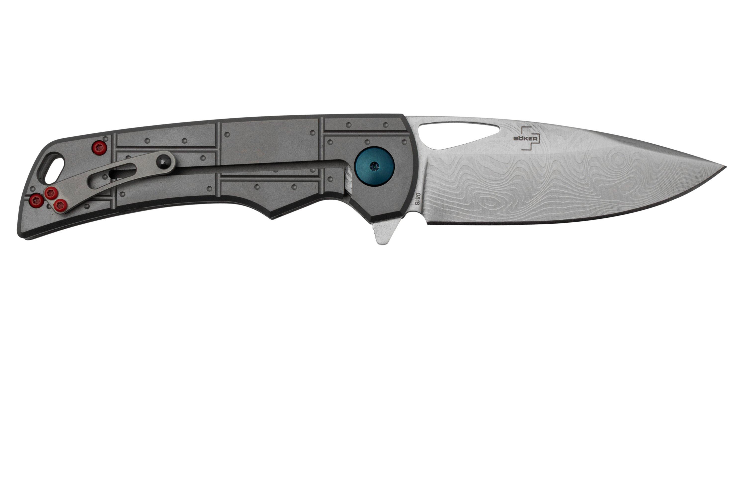 Böker Plus P-51 Damascus 01BO910DAM pocket knife, Steve Kelly design ...