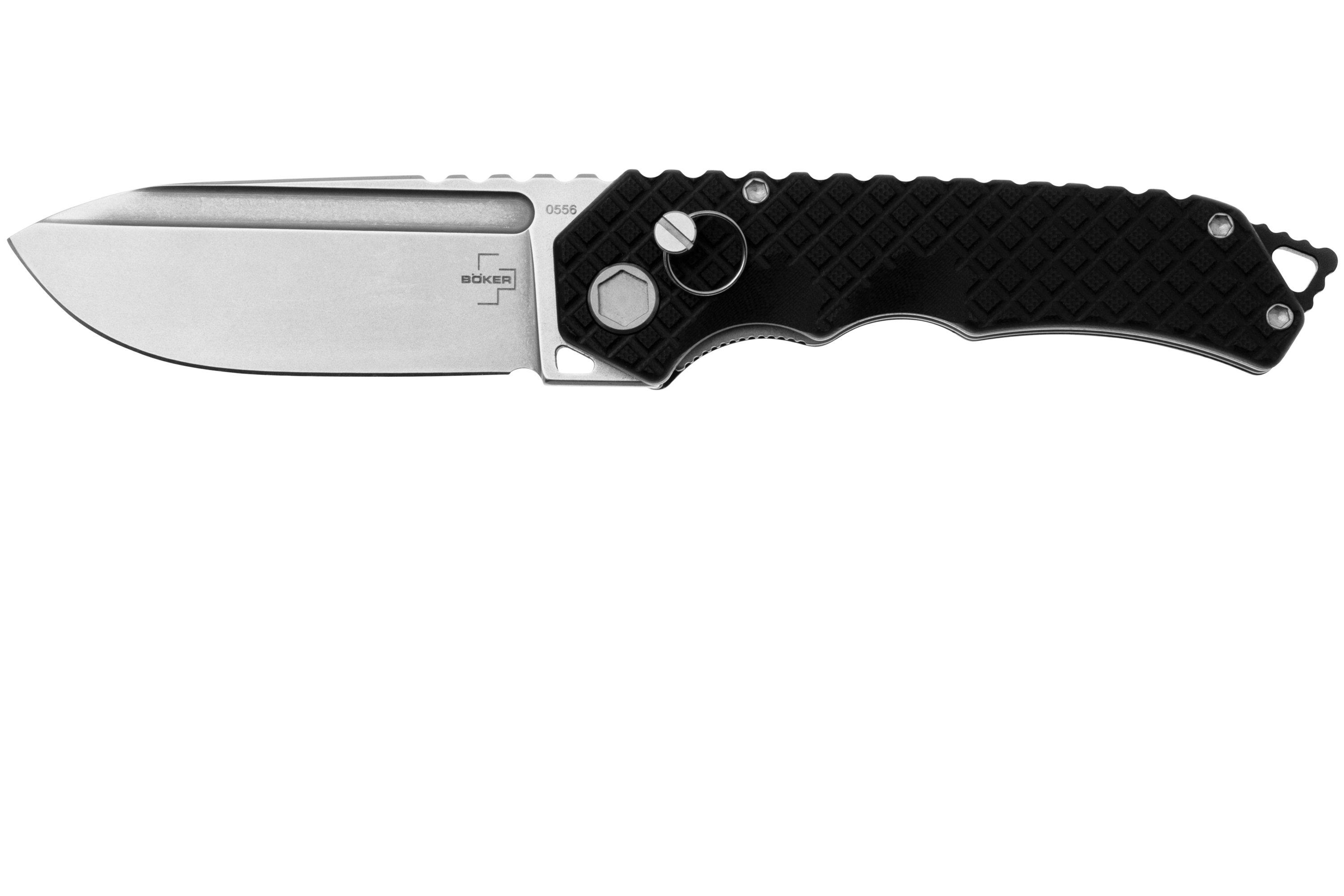 Böker Plus Hermod Folder 01BO914 Stonewashed D2, Black G10 zakmes, Dirk ...