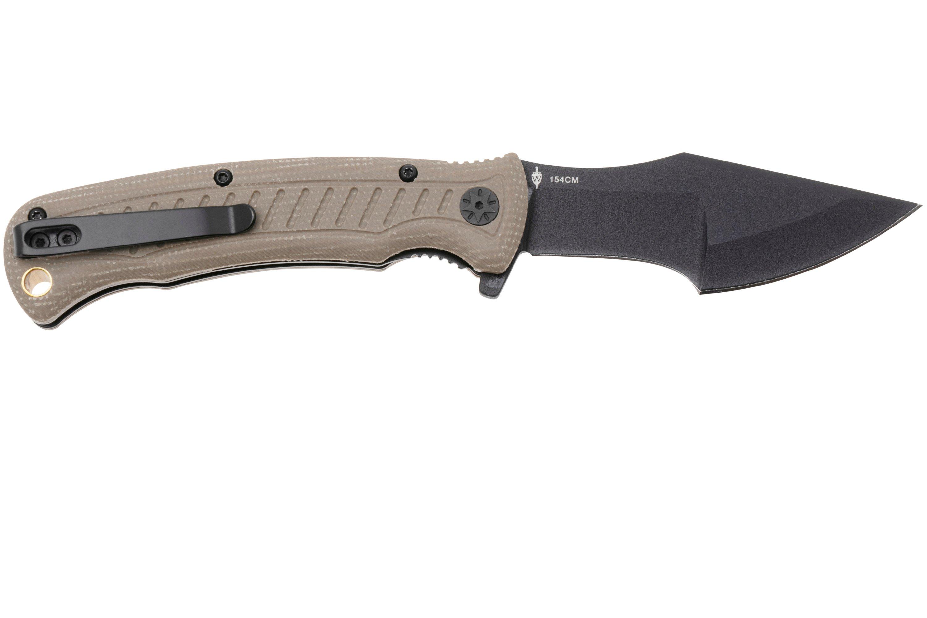 Böker Plus Micro Tracker Folder 01BP0002, Cerakote 154CM, Brown Micarta ...