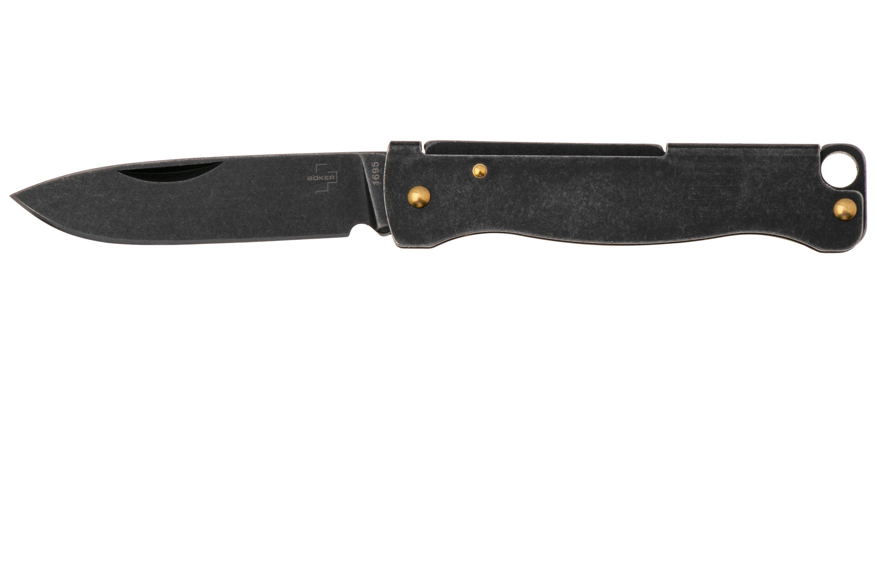 Böker Plus Atlas Mini 01BP0025 Blackwashed 12C27, Blackwashed Stainless ...