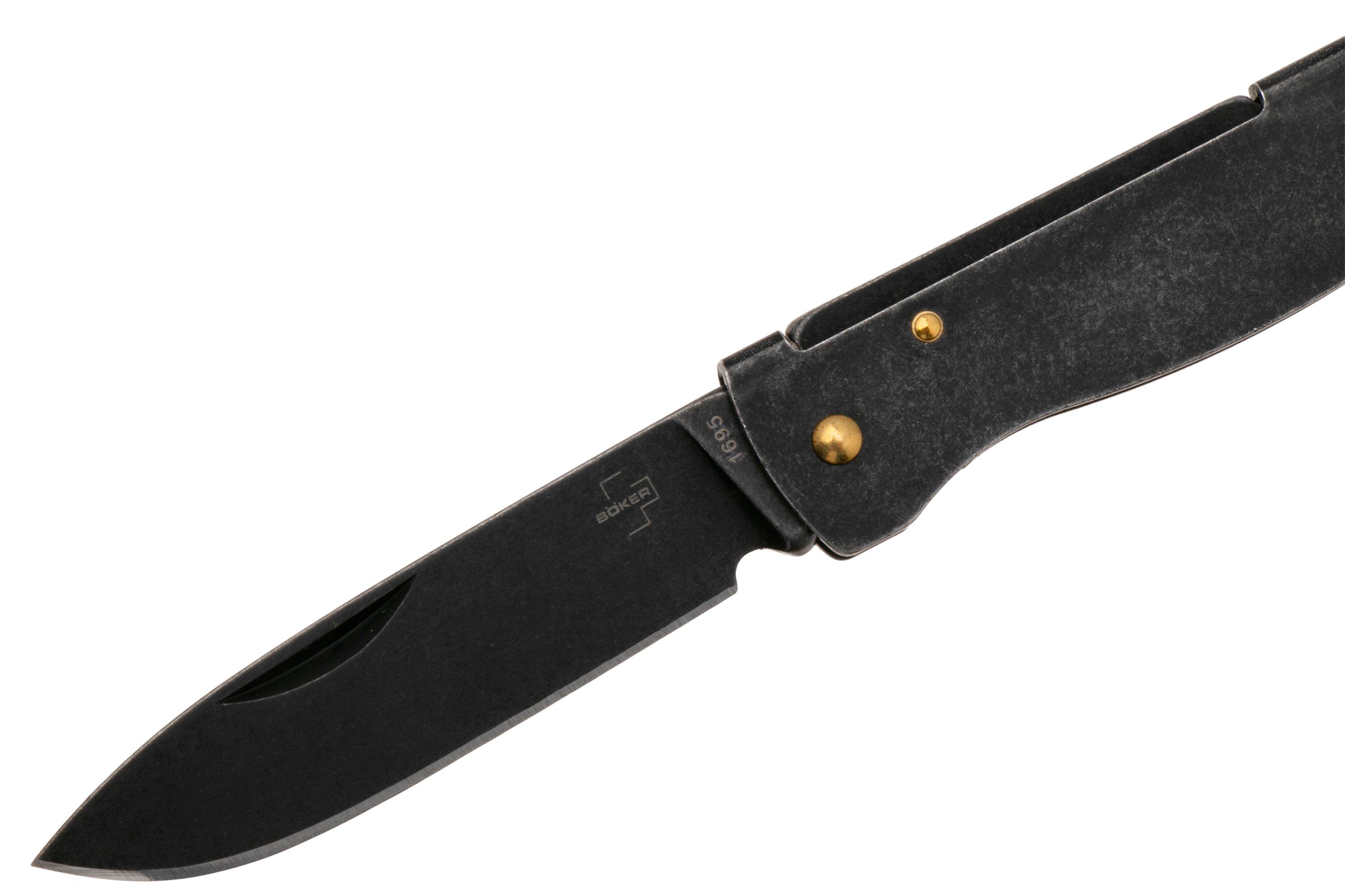 Böker Plus Atlas Mini 01BP0025 Blackwashed 12C27, Blackwashed Stainless ...