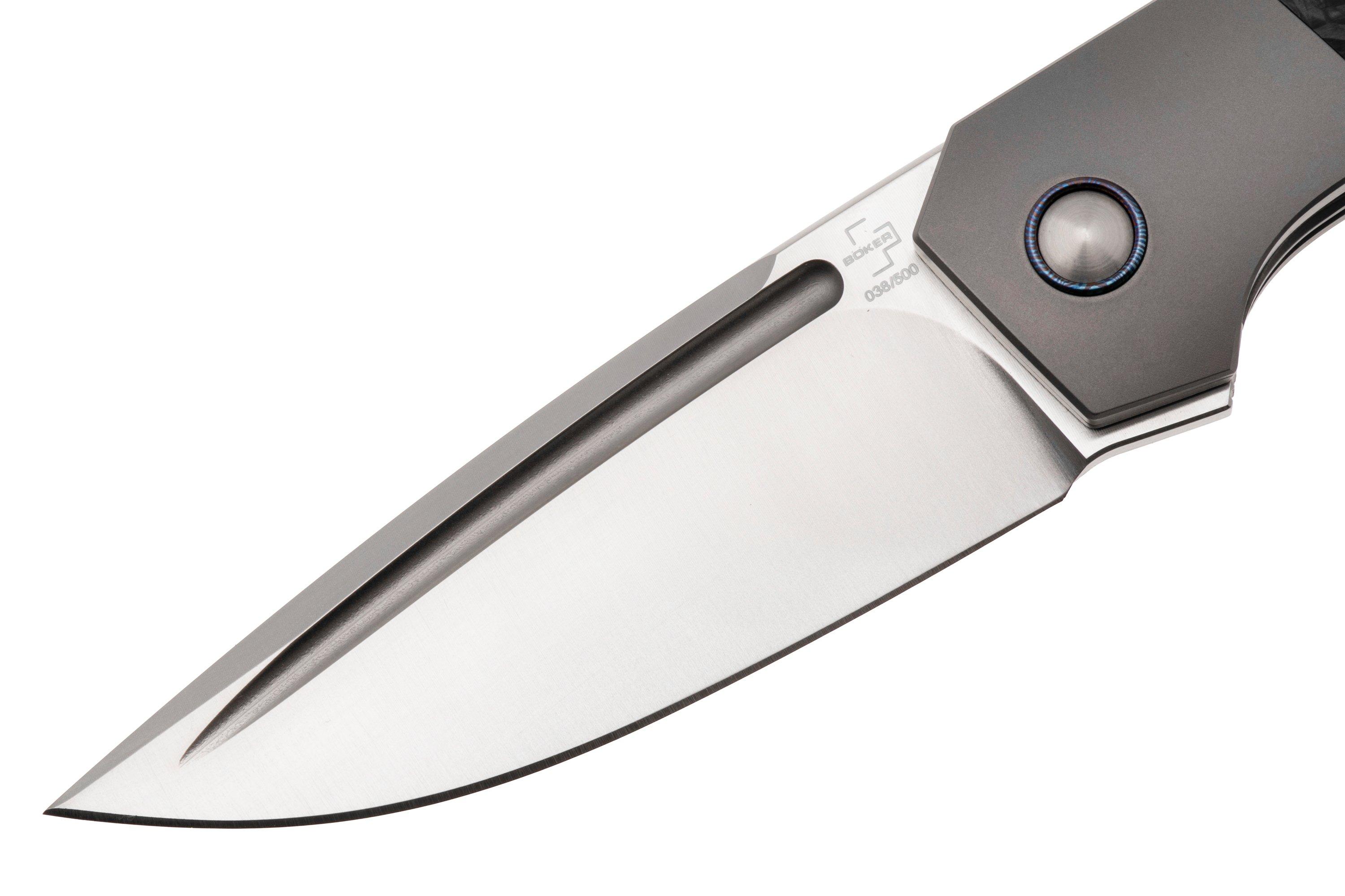 Böker Plus Collection 2025, BO01BP2025 Satin MagnaCut, Titanium Carbon ...