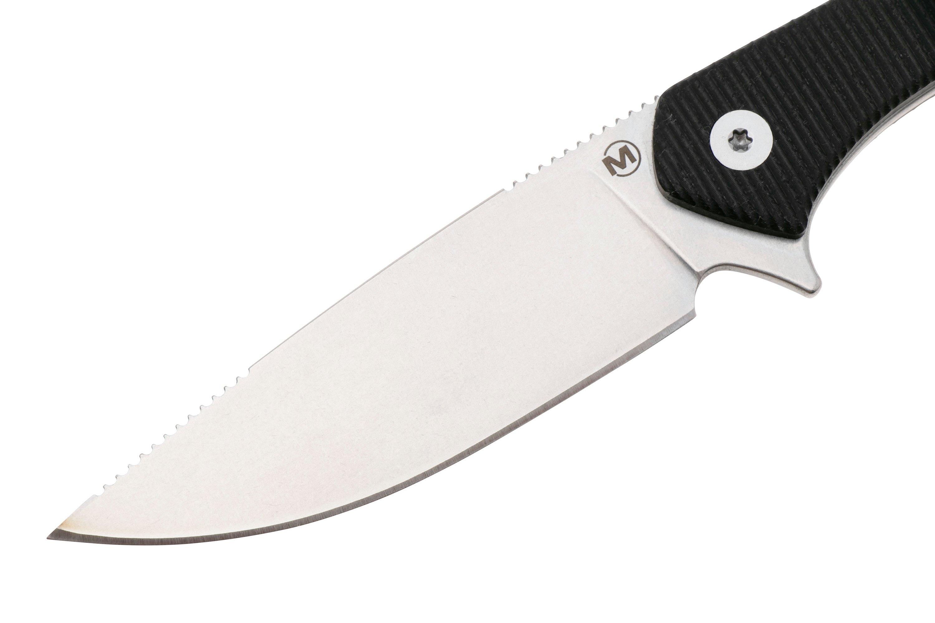 Böker Magnum Brasa 02BM0002, Stonewashed 440C, Black G10 fixed knife, Thomas Ward design ...