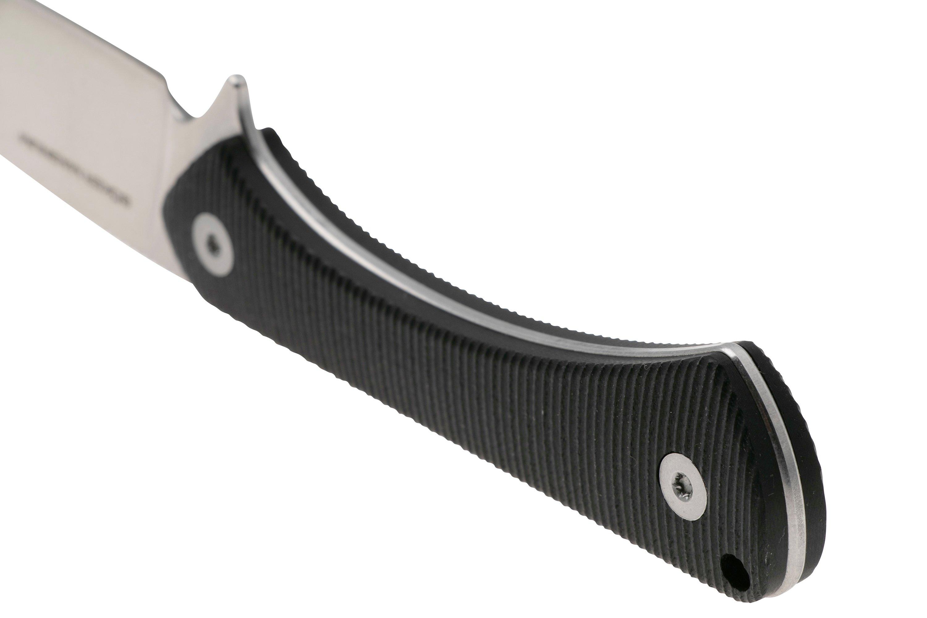 Böker Magnum Brasa 02BM0002, Stonewashed 440C, Black G10 fixed knife, Thomas Ward design ...